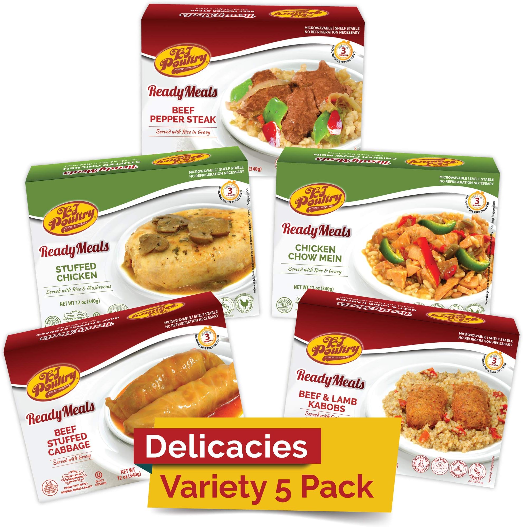 Amazon.com: Meal Mart Amazing Meals - Kosher Beef Stuffed Cabbage Rolls ...