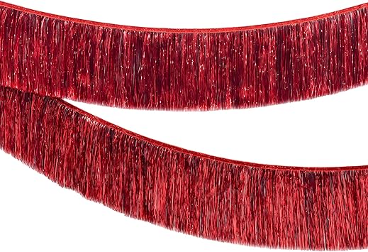 Amazon.com: KatchOn, XtraLarge Red Fringe Banner - Pack of 2 | Ceiling ...