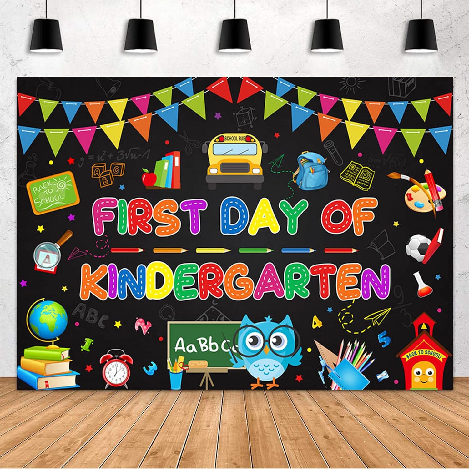 Amazon.com : MEHOFOND First Day of Kindergarten Backdrop Kindergarten ...