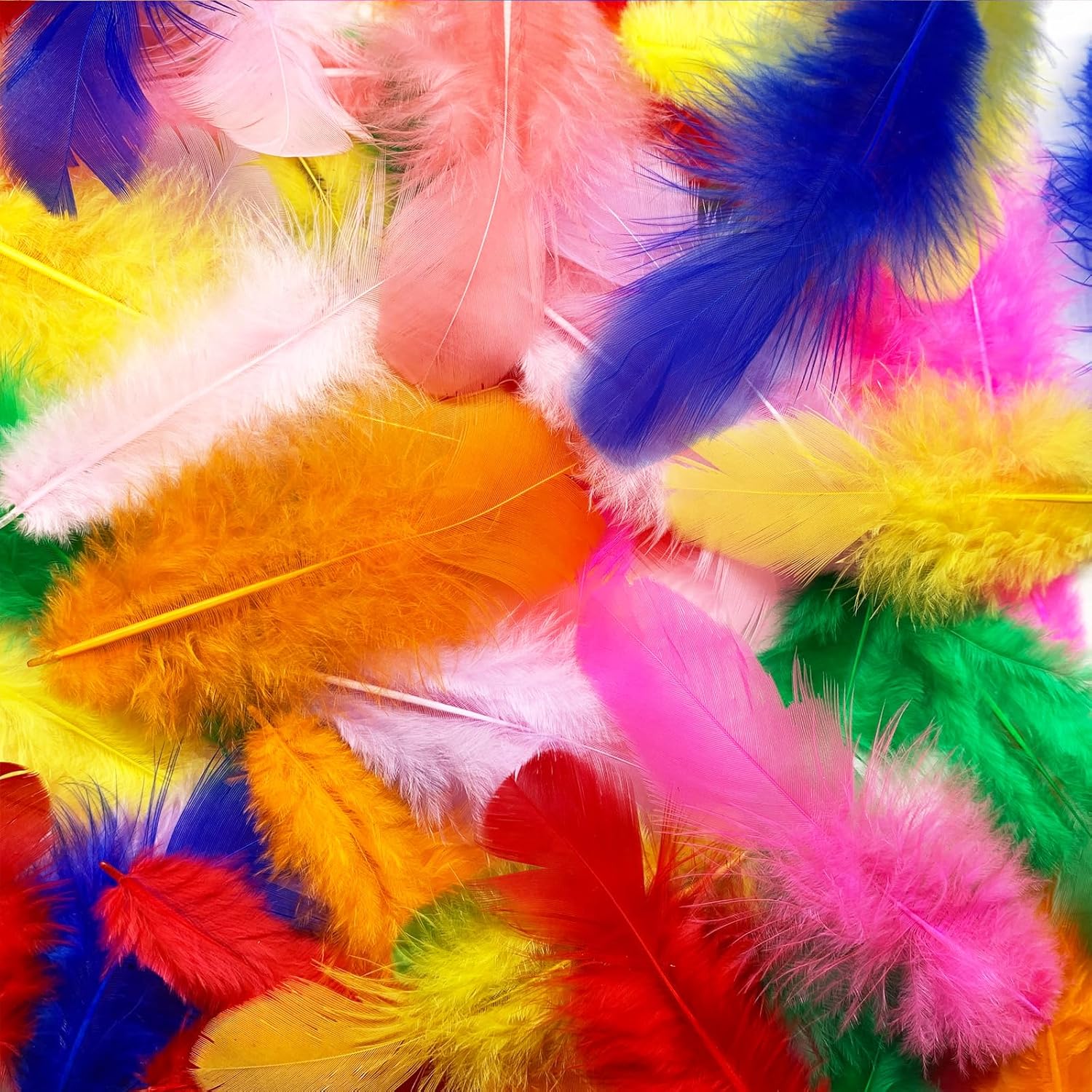 Amazon.com: 500pcs-Colorful Rooster Feathers 3-5inch Bulk Feathers for ...