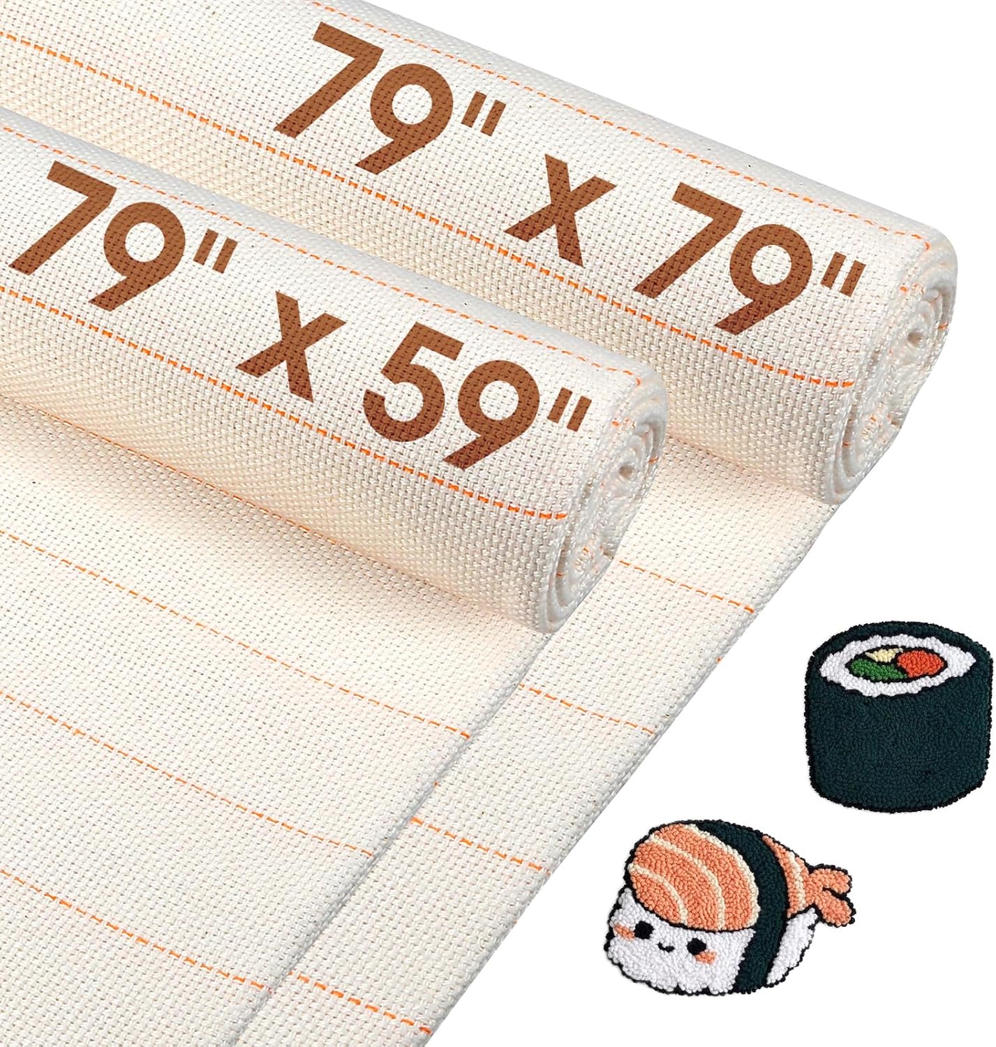 Amazon.com: 79” x 59” Plus 79” x 79”Large Tufting Cloth, Primary ...