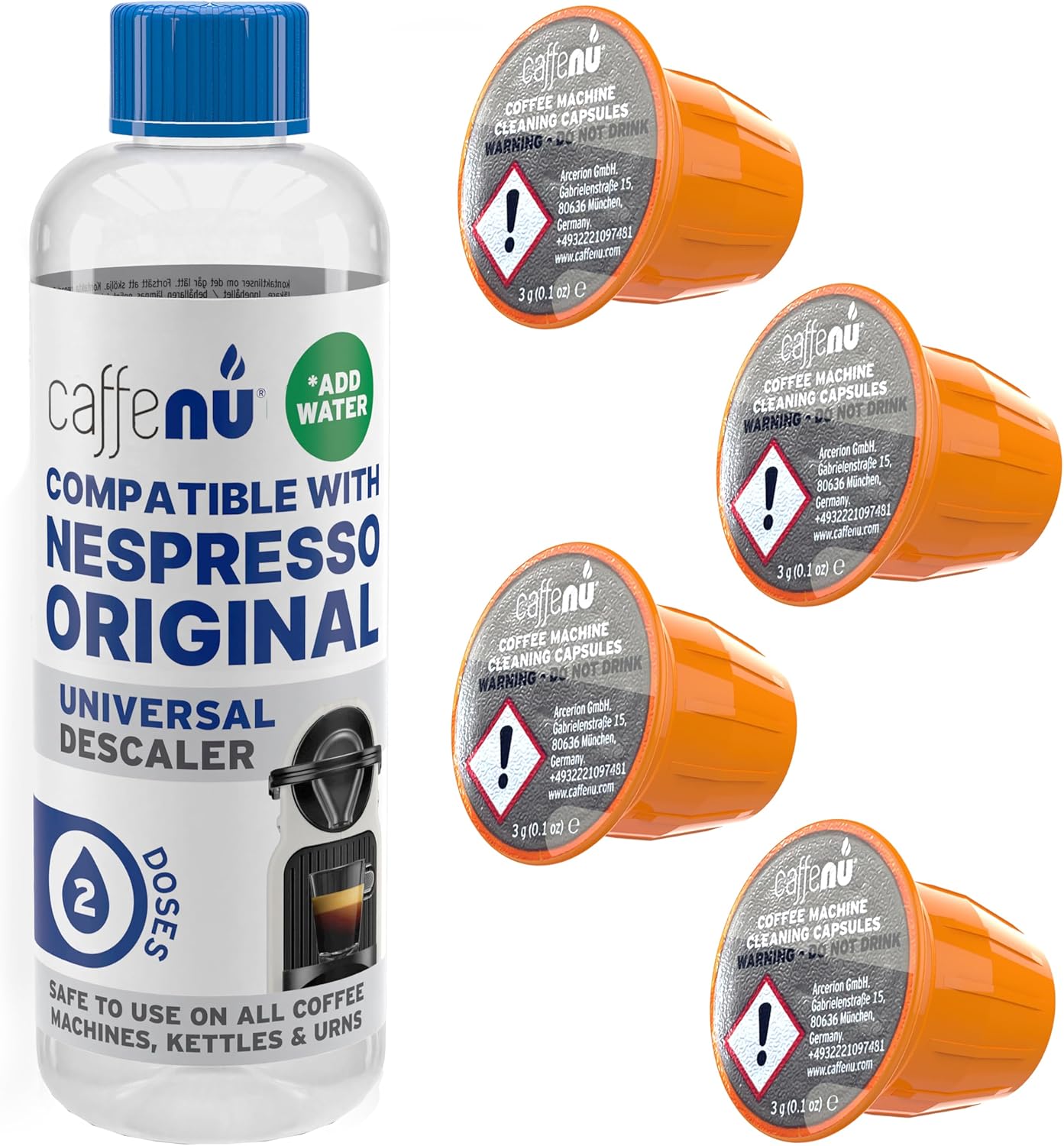 Amazon.com: Nespresso Compatible Descaling Kit & Cleaning Pods. 2 Use ...