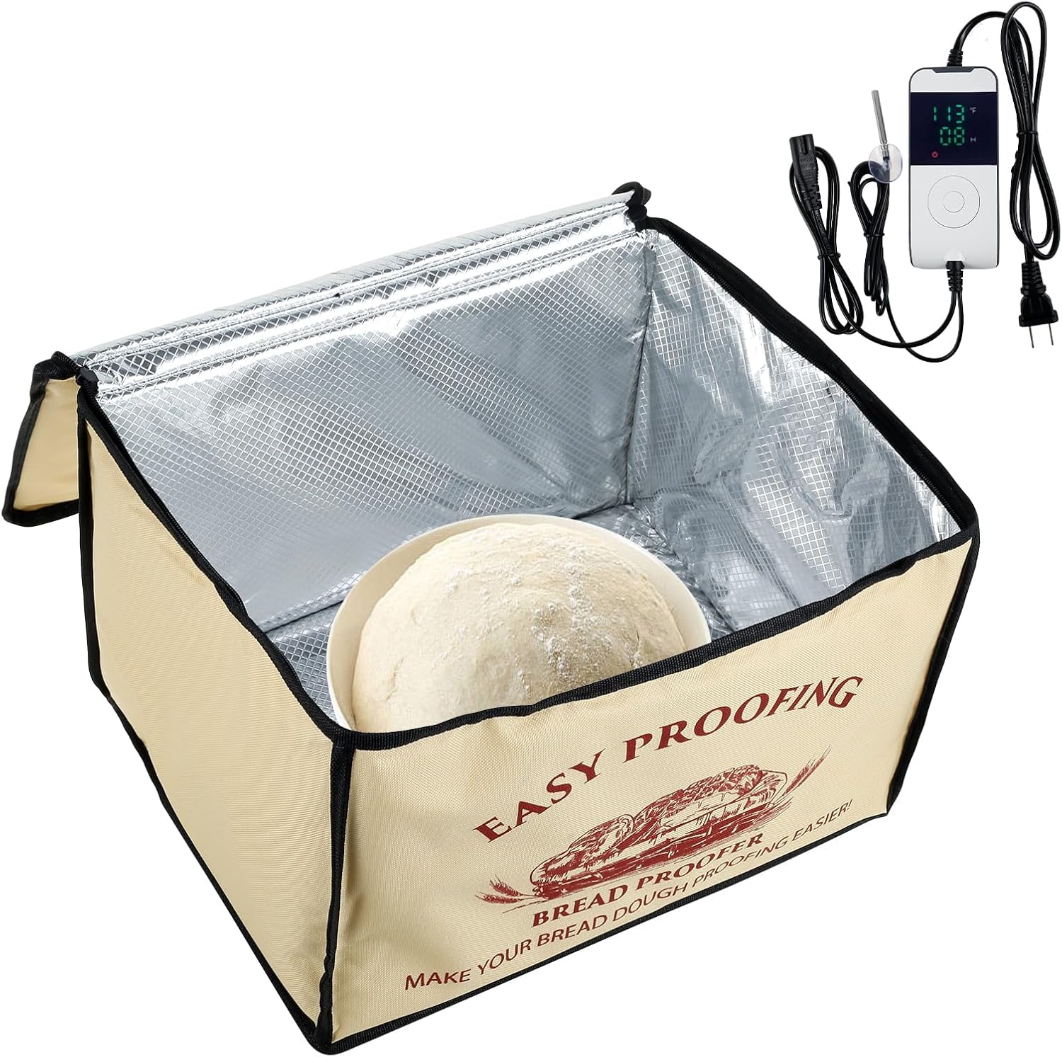 Versatile Dough Proofer with Heater, Bread Pizza Dough Proofing Box ...