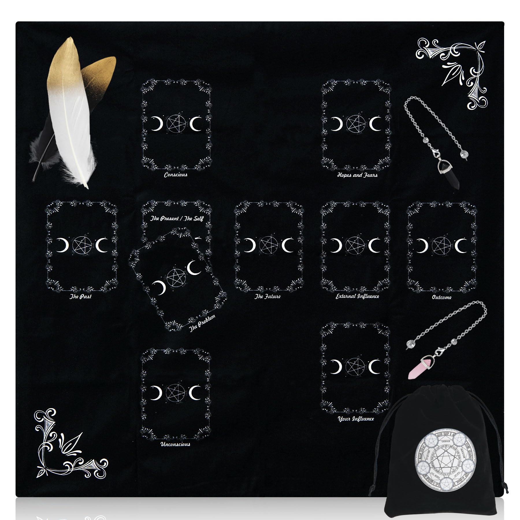 Snapklik.com : Knana Tarot Cloth Altar Cloth Velvet Tarot Card Cloth ...