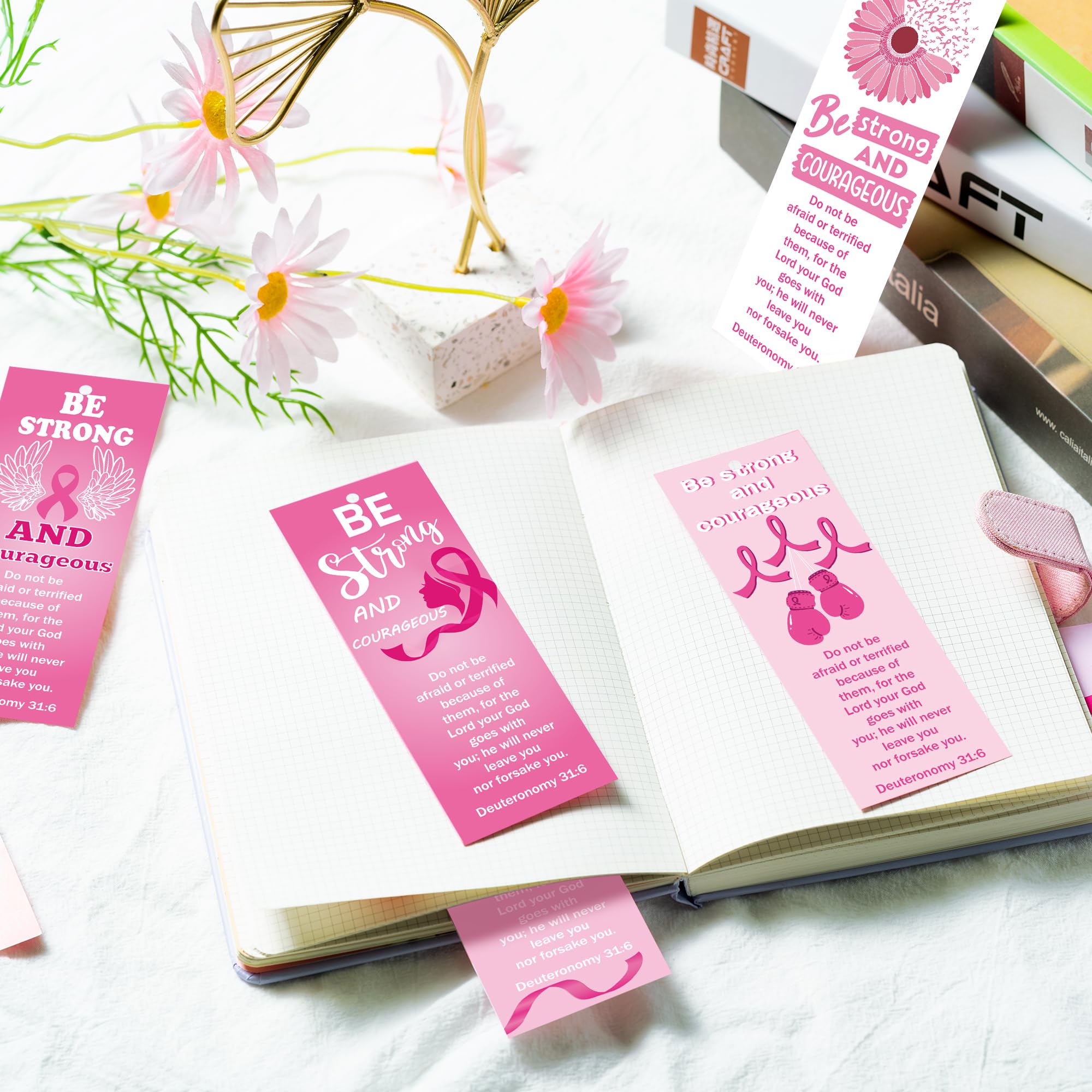 Snapklik.com : Breast Cancer Awareness Bookmarks - 120Pcs Be Strong ...