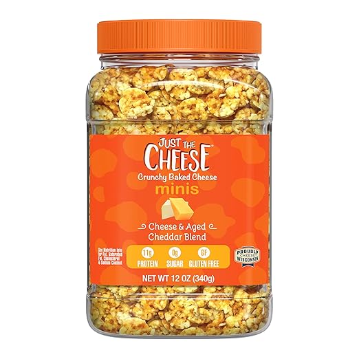 Amazon.com: Just the Cheese Minis – Cheese & Aged Cheddar Blend Crisps ...