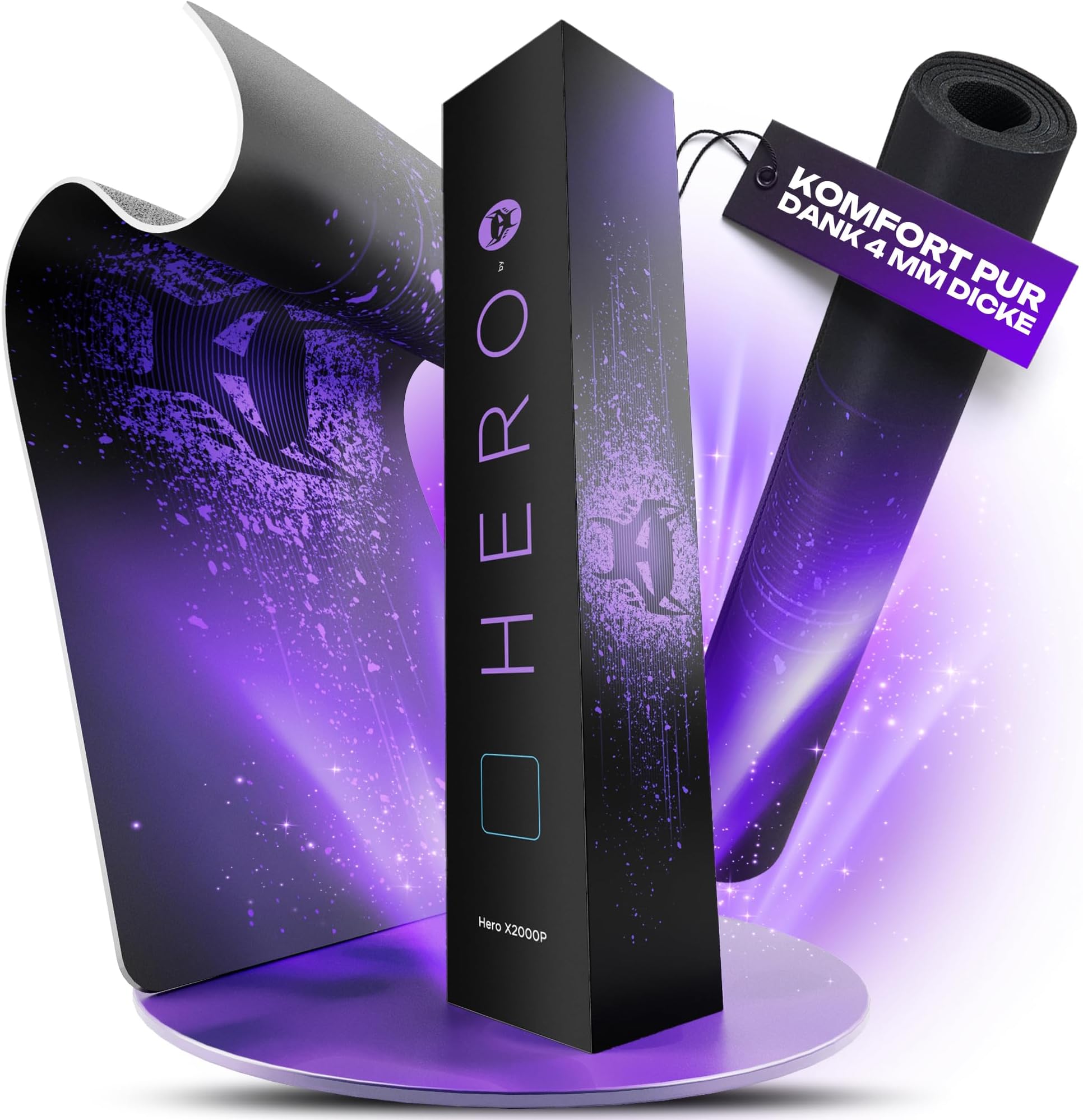 Amazon.com: BEASTCOM Hero X2000 Gaming Mouse Pad, Purple - XL Mousepad ...