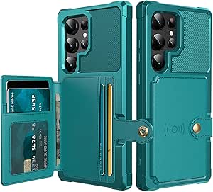 Amazon.com: Tcaraersing for Samsung Galaxy S24 Ultra Case with Card Holder, Compatible with ...