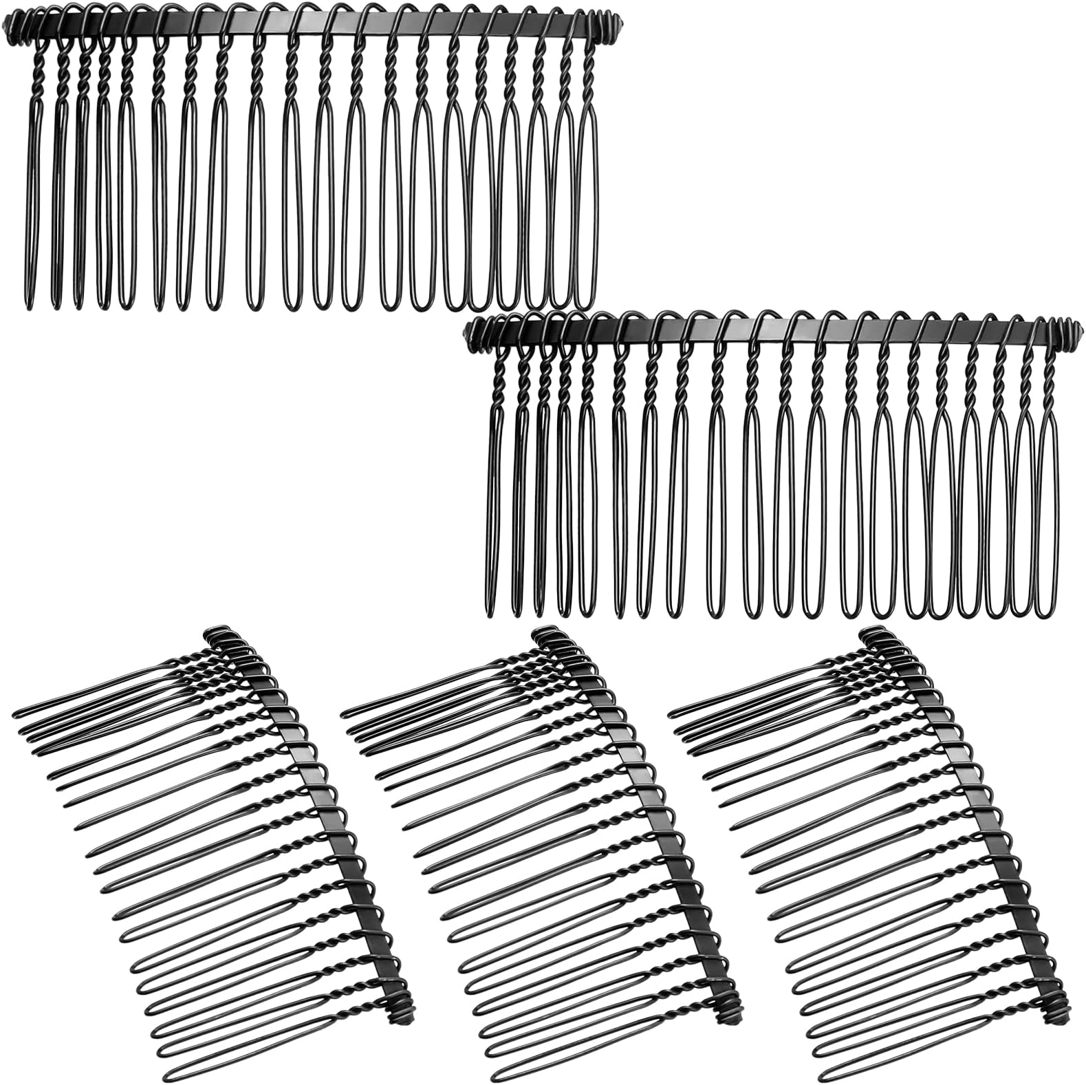 Amazon.com : 5 Pieces 20 Teeth Metal Hair Comb Wedding Bridal Veil Comb ...