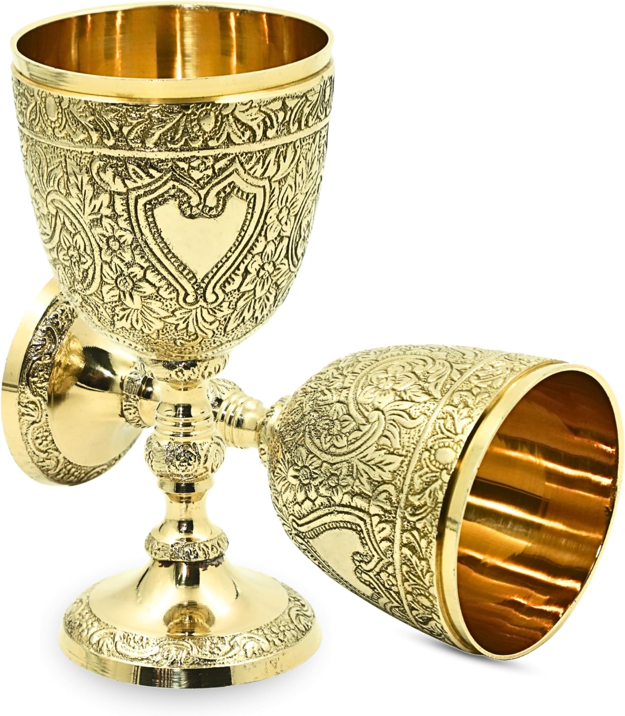 Amazon.com | ANTIQUANA Royal Wine Goblet Solid Brass Handmade Premium ...