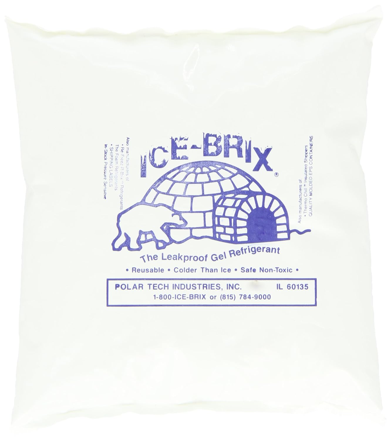 Amazon.com: Polar Tech IB 16 Ice Brix Refrigerant Packs, Standard ...