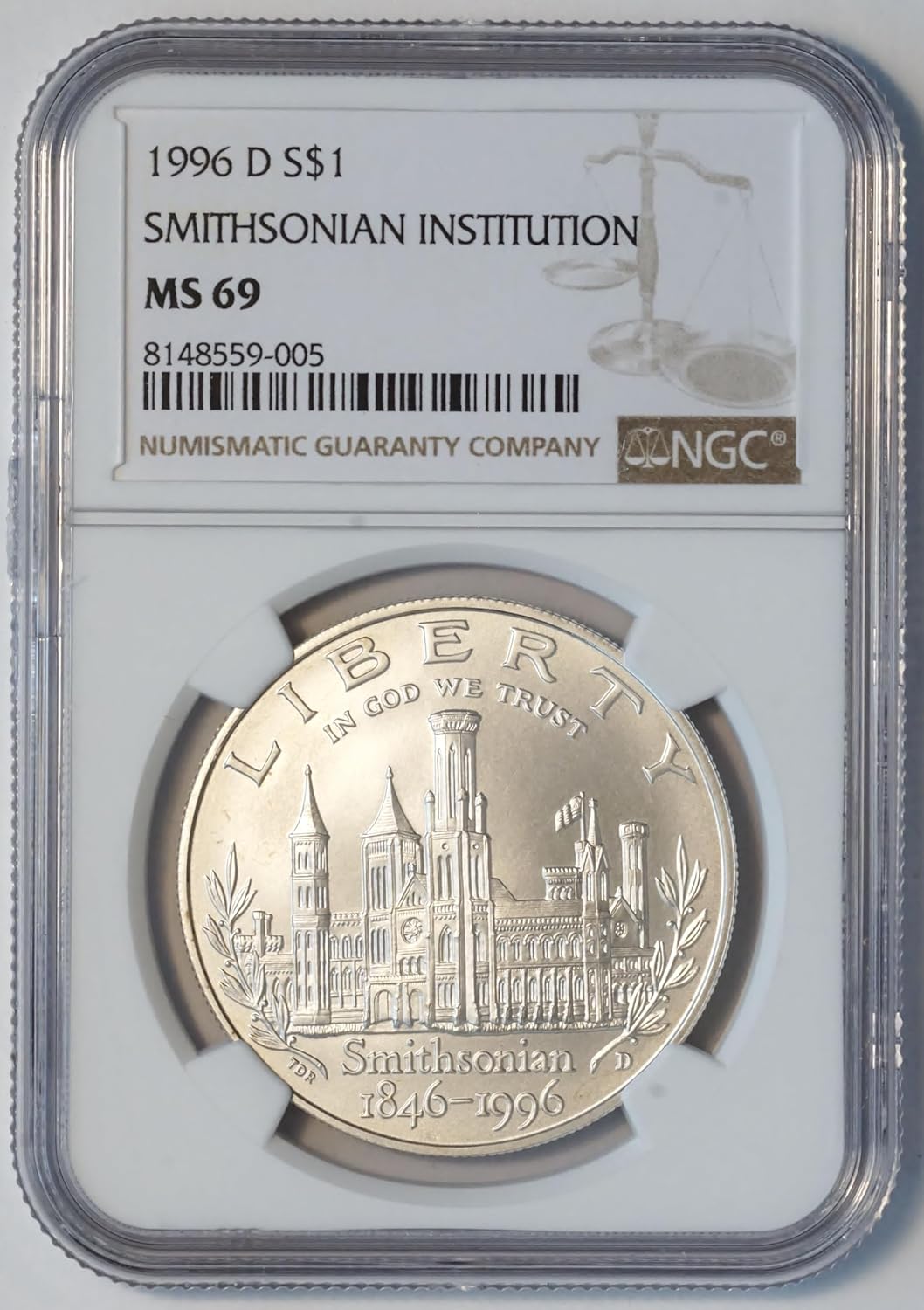 Amazon.com: 1996 D Smithsonian Institution Commemorative Silver $1 ...
