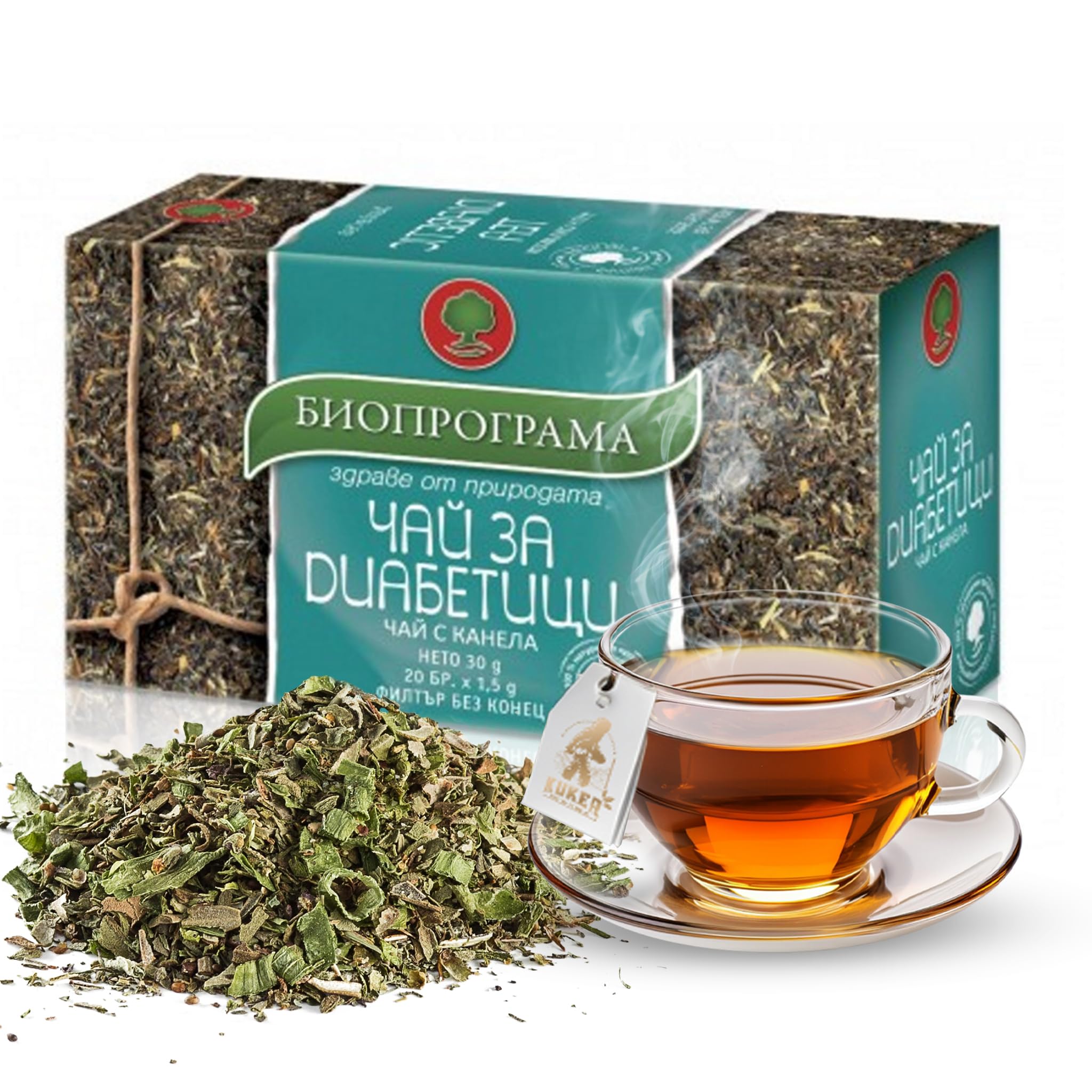 KUKER - Diabetes Tea 20 Bags, Blood Sugar tea, Blood sugar diet for ...