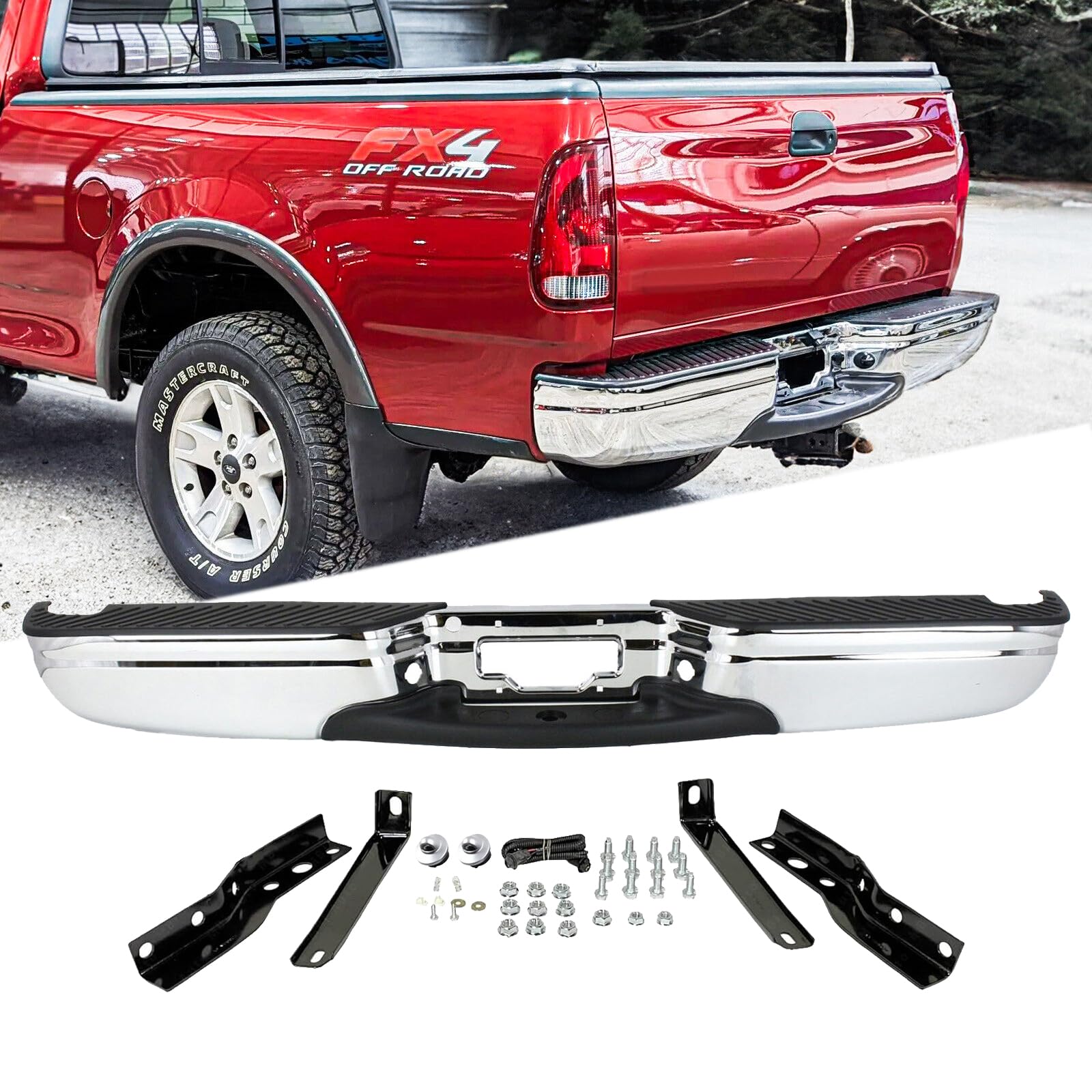Amazon.com: Rear Bumper Assembly Step Bumper Compatible with 1997 1998 ...