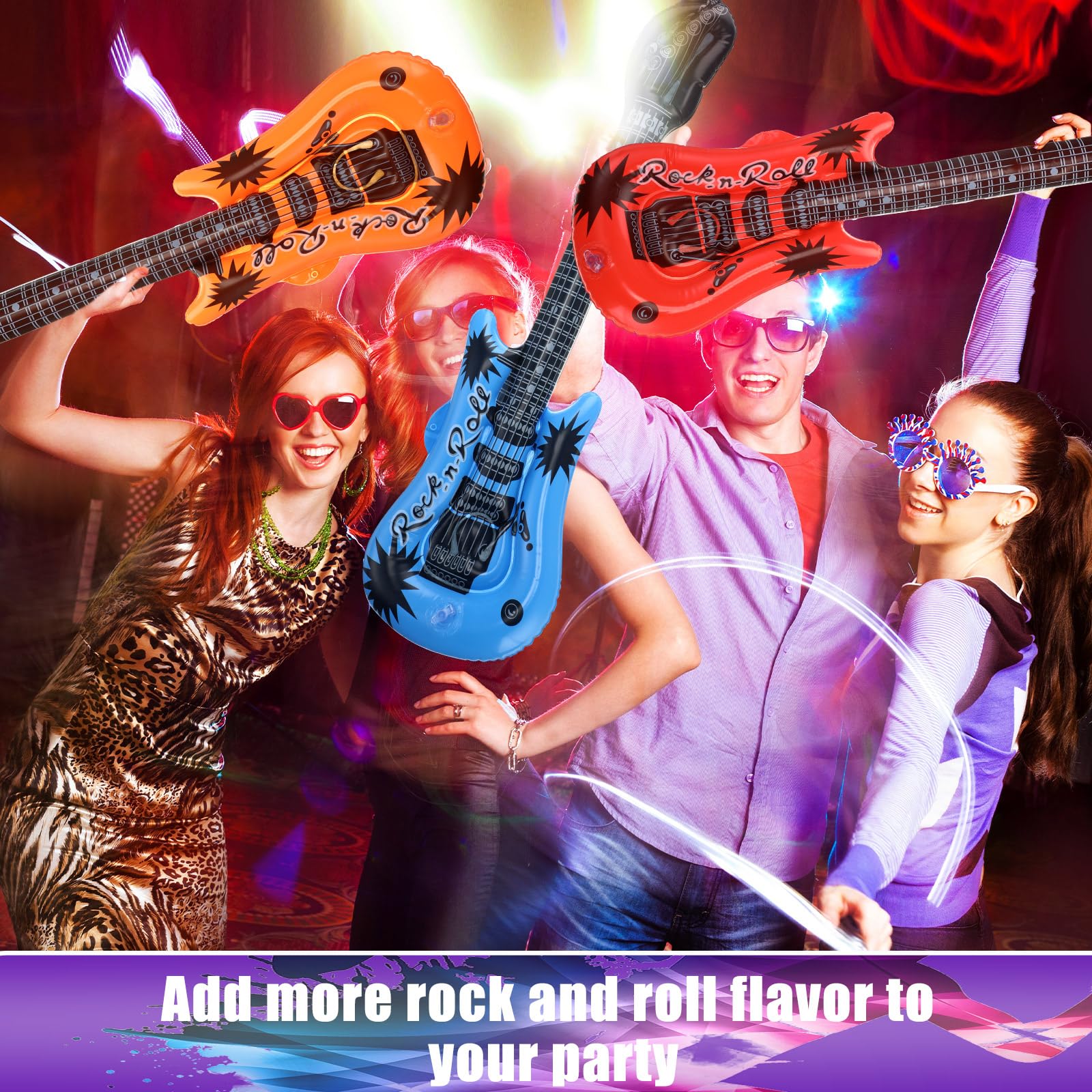 Snapklik.com : Tatuo 12 Pieces Inflatable Guitar Blow Up Guitar ...