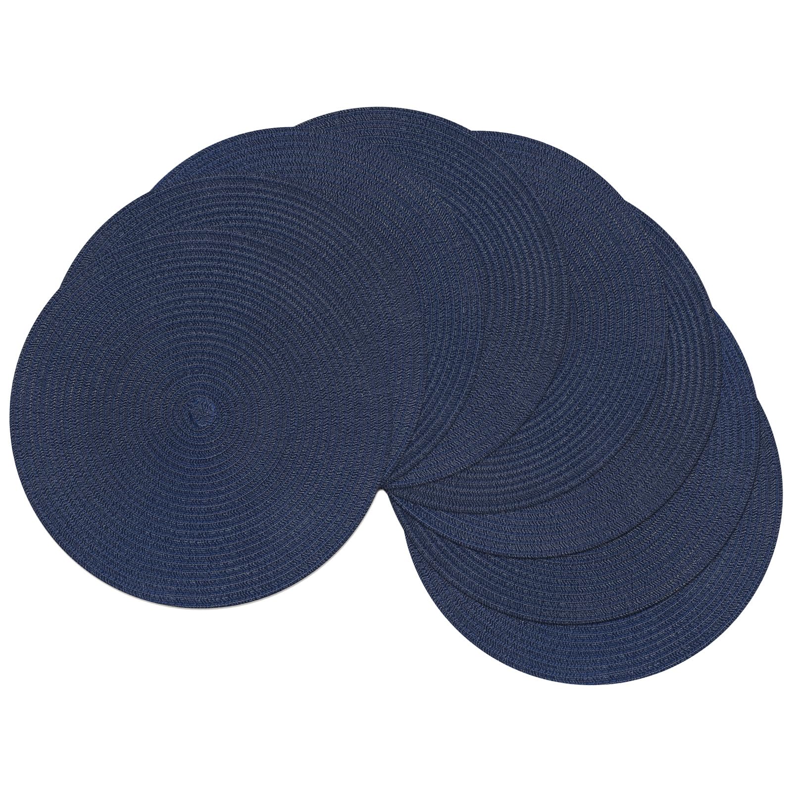 Amazon.com: SHACOS Round Placemats Set of 8 Washable 15 inch Round ...