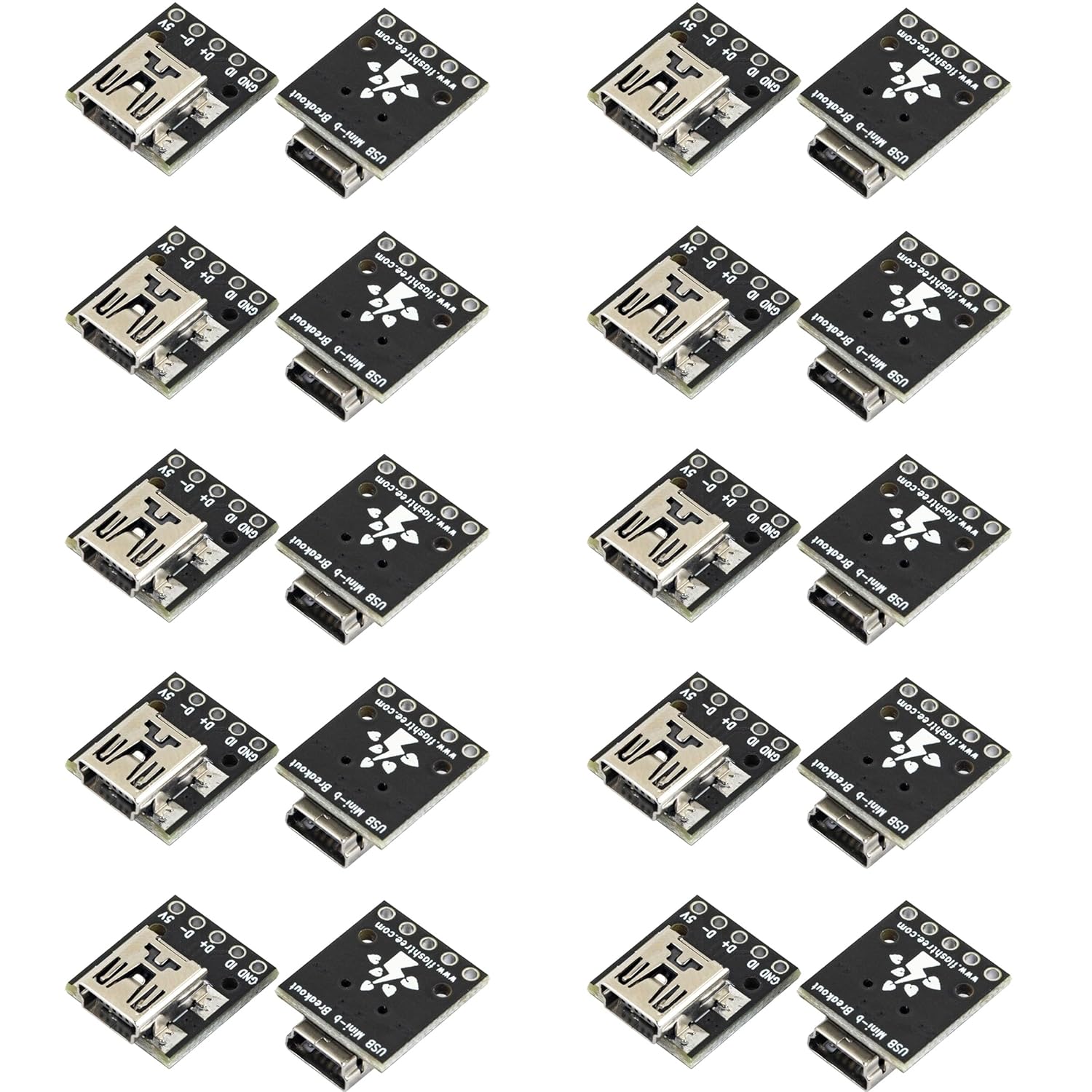 Amazon.com: yddmyo 20pcs for USB Mini Breakout Board with 2.54mm 0.1 ...