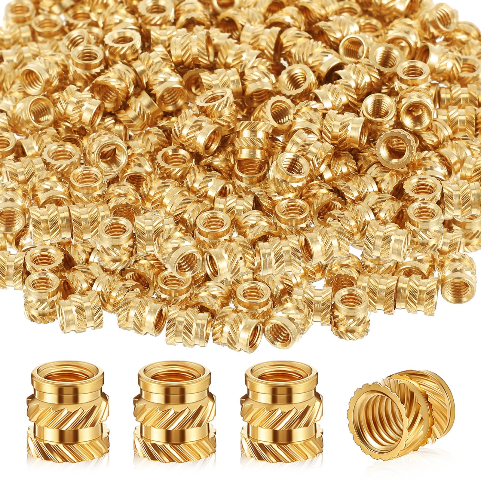 Snapklik.com : Yaocom 100 Pcs M4 Heat Inserts M4 X D63 X L81 Brass ...