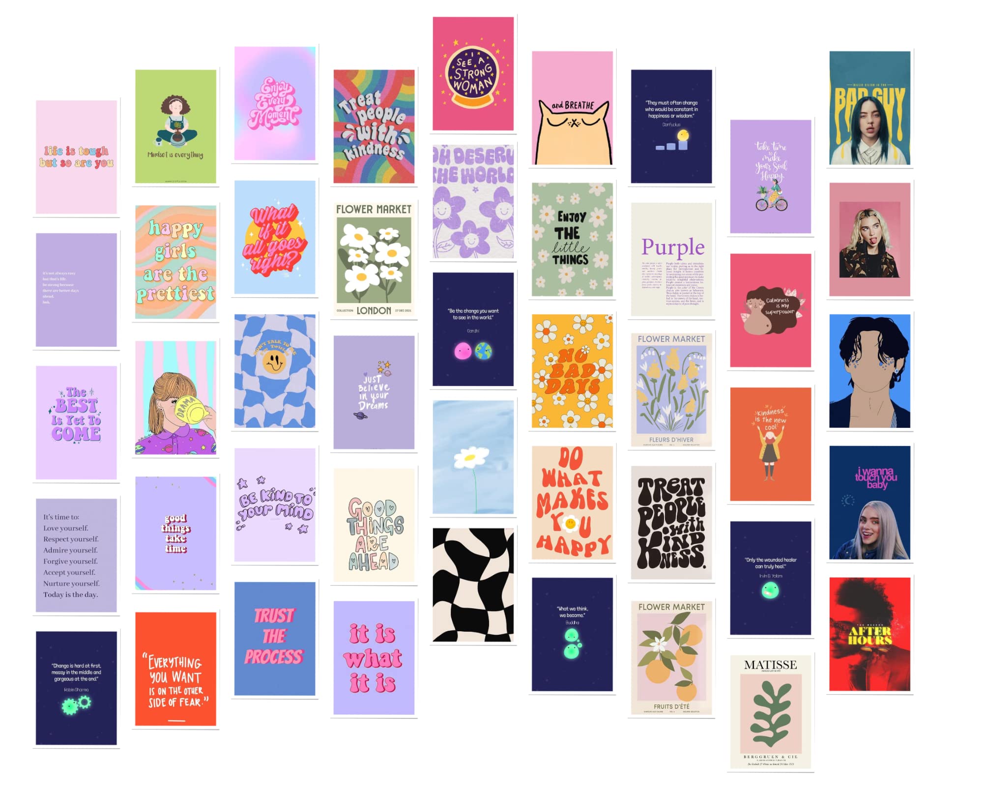 Shelby Posters Pack Of 50 Aesthetic Kit Wall Posters Collage ...