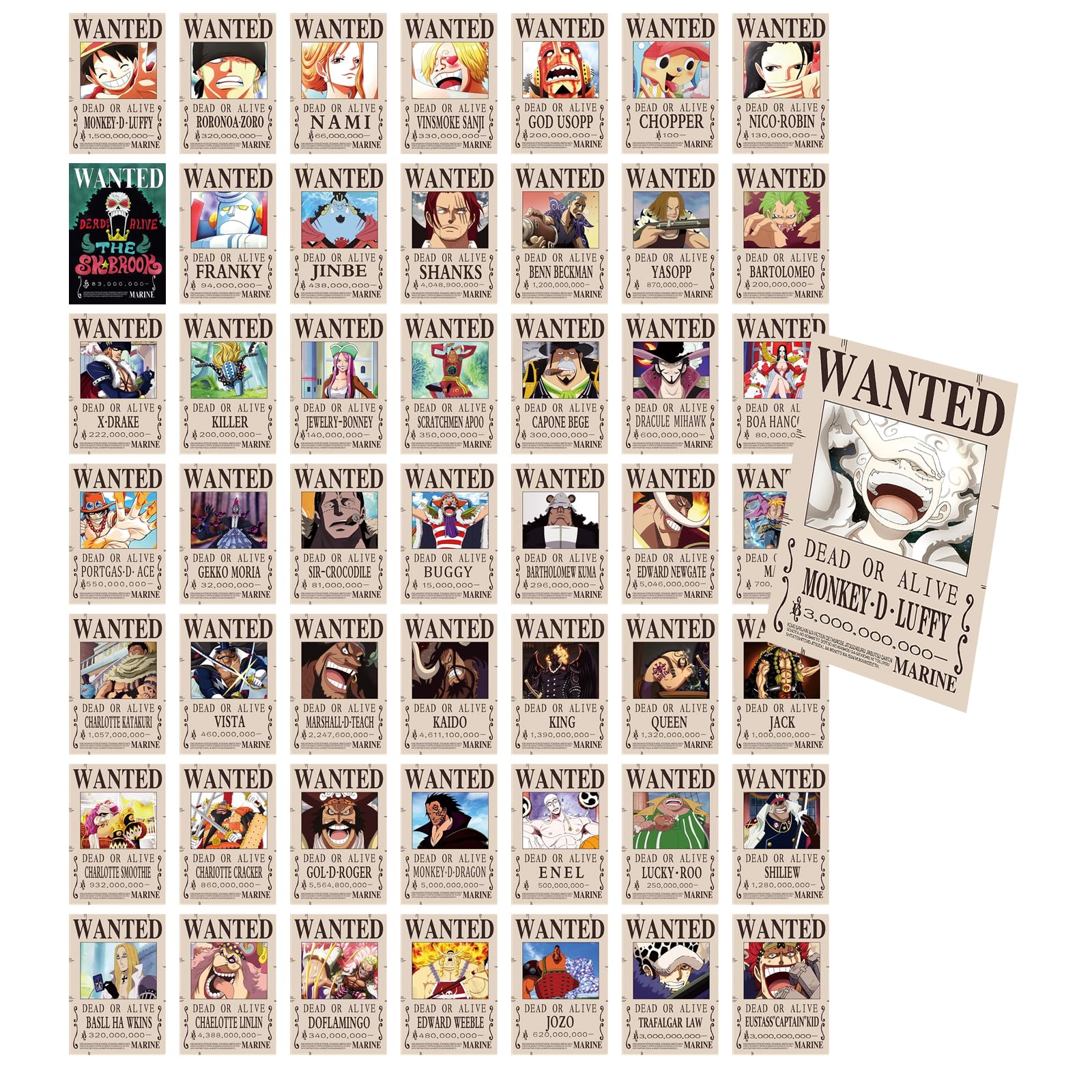 Amazon.com: vegala Set of 50 Pirates Wanted Posters 4x6inch Wall Art ...