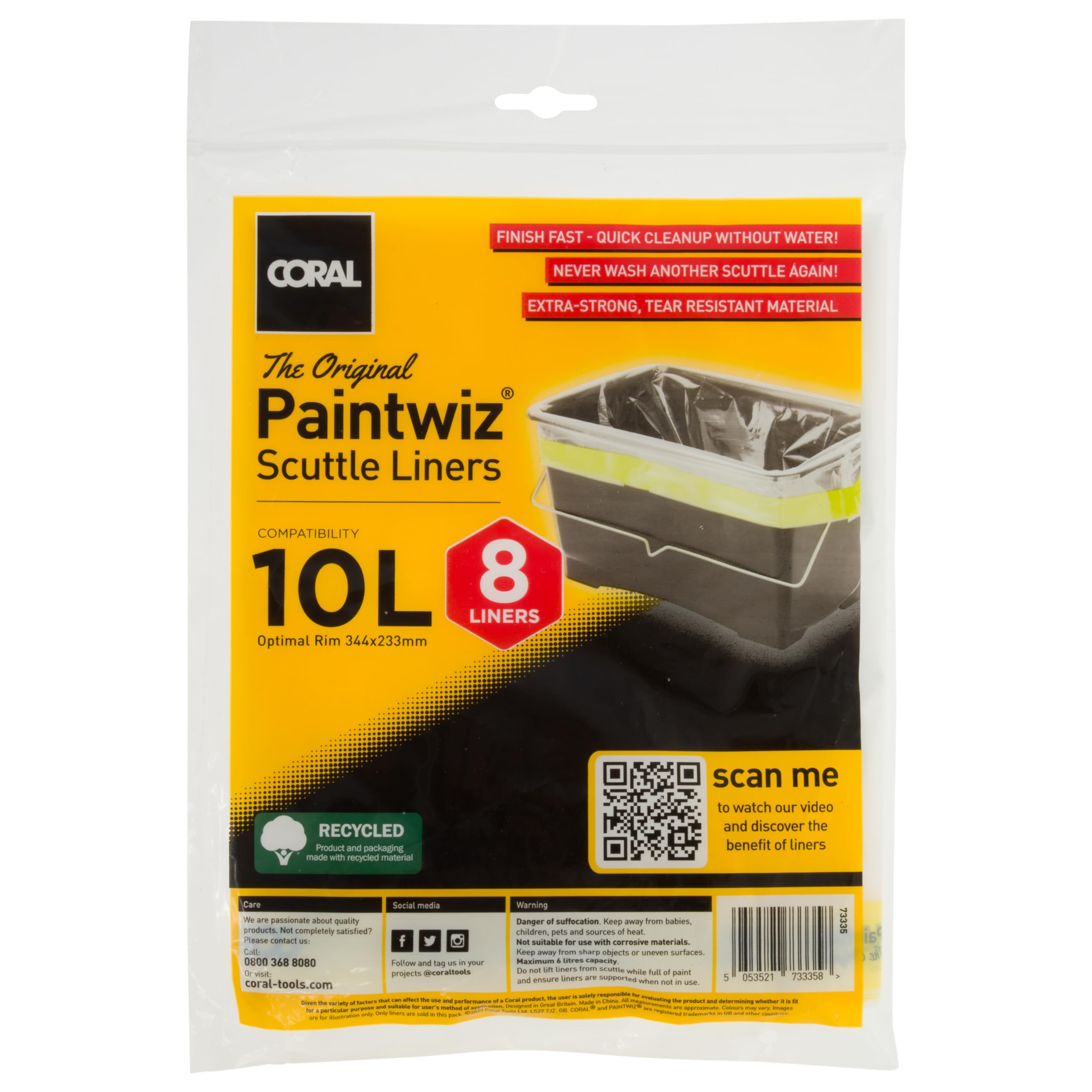 Coral 73335 Paintwiz Paint Scuttle Liners with Coreflex 10 Litre 8 ...