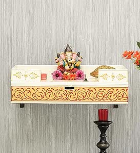 Amazon.com: YATSKIA Puja Mandir for Home Big - Indian Pooja Table ...