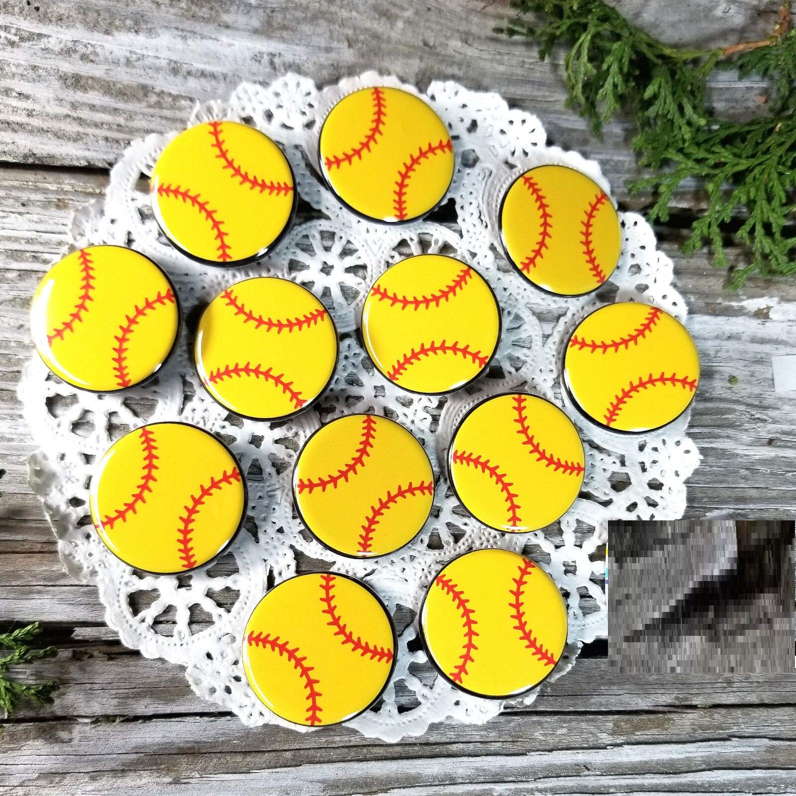 Amazon.com: R&G Unlimited - Button Pins 12 Softball Small Pins Trade ...