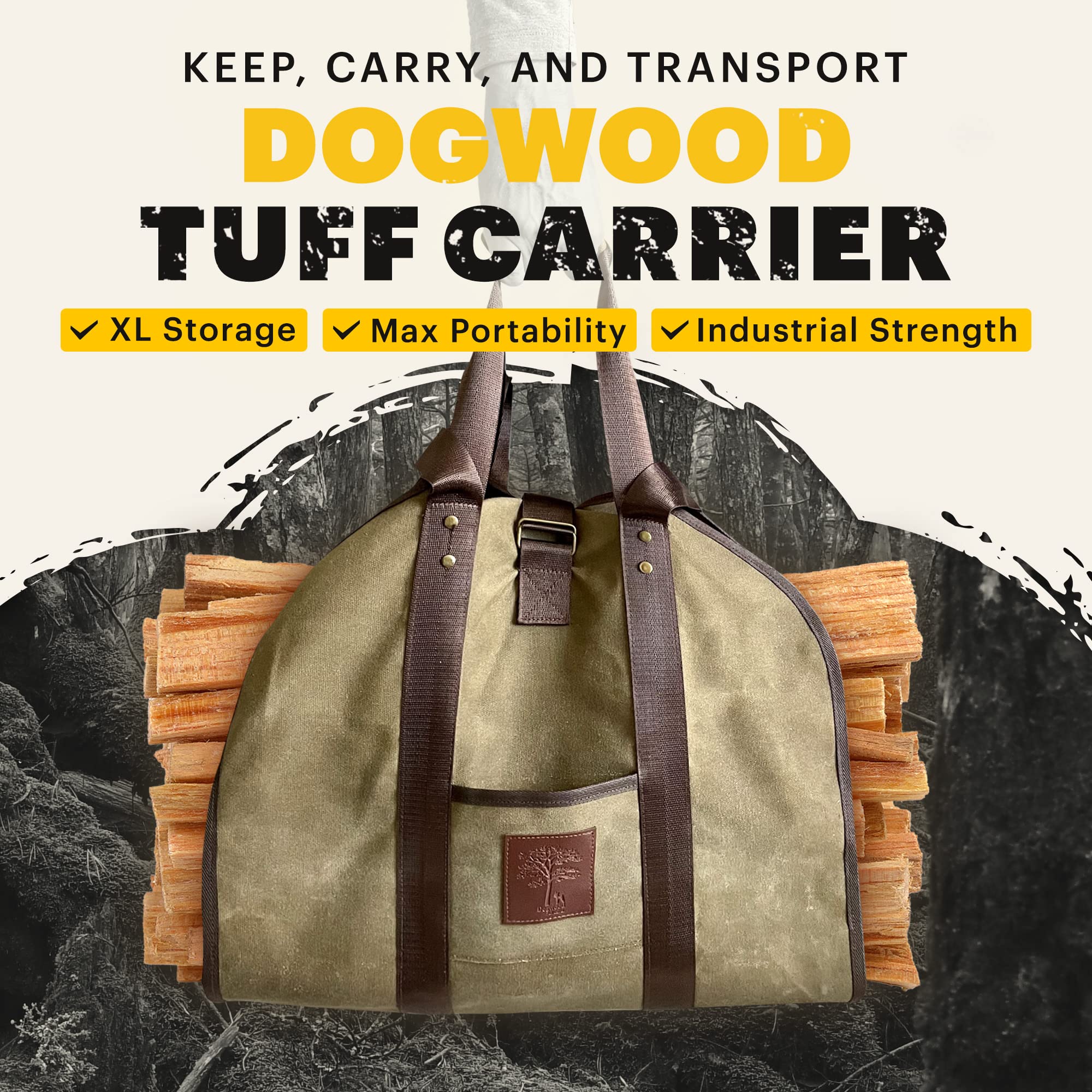 Snapklik.com : Tuff - Log Carrier For Firewood, Campfire & Fireplace ...