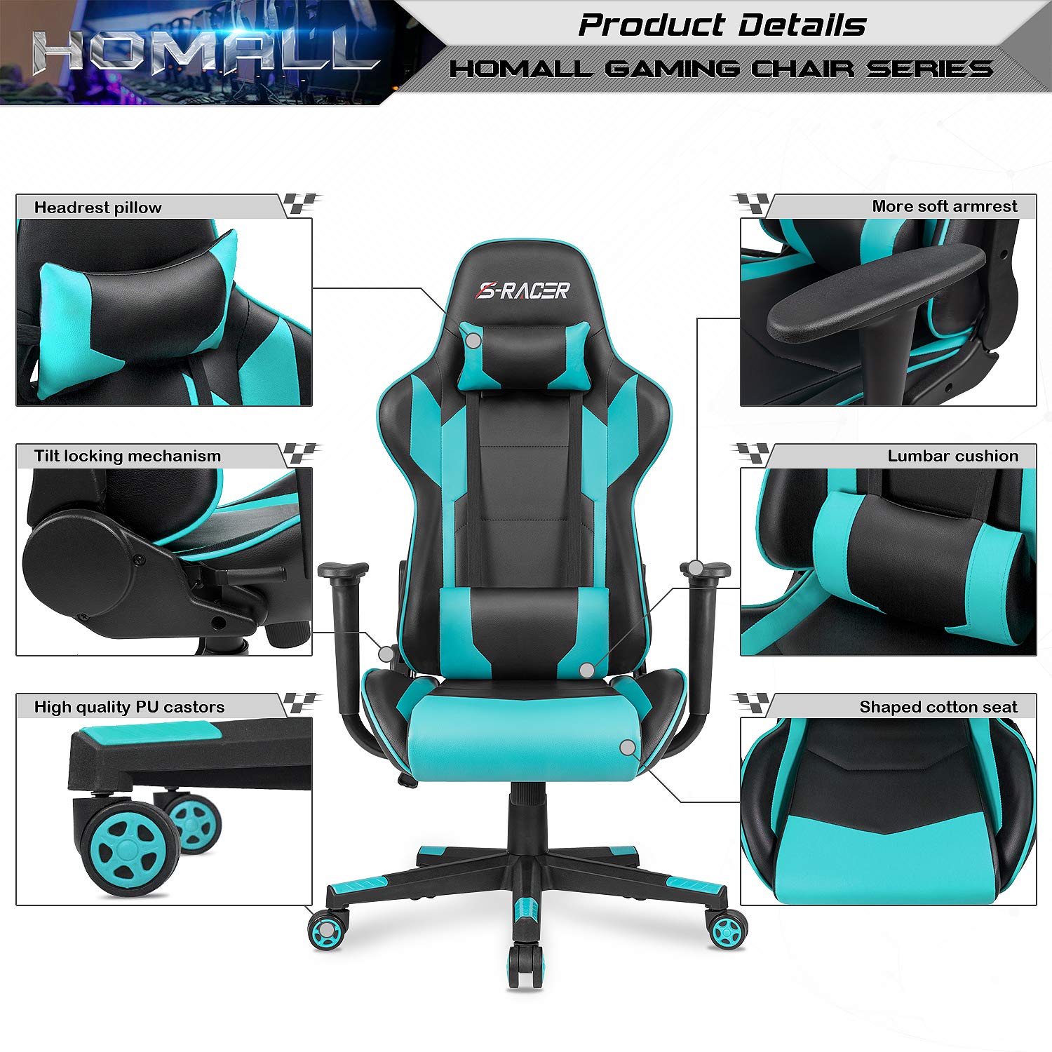 Homall Gaming Chair, Office C...B081T1JKN8 | Encarguelo.com