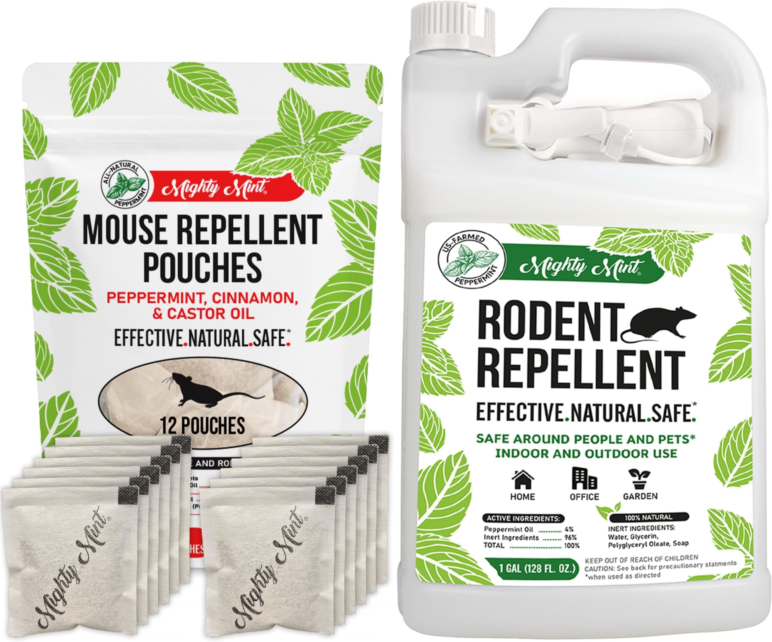 Amazon.com: Mighty Mint Mouse Repellent Pouches & Rodent Repellent ...