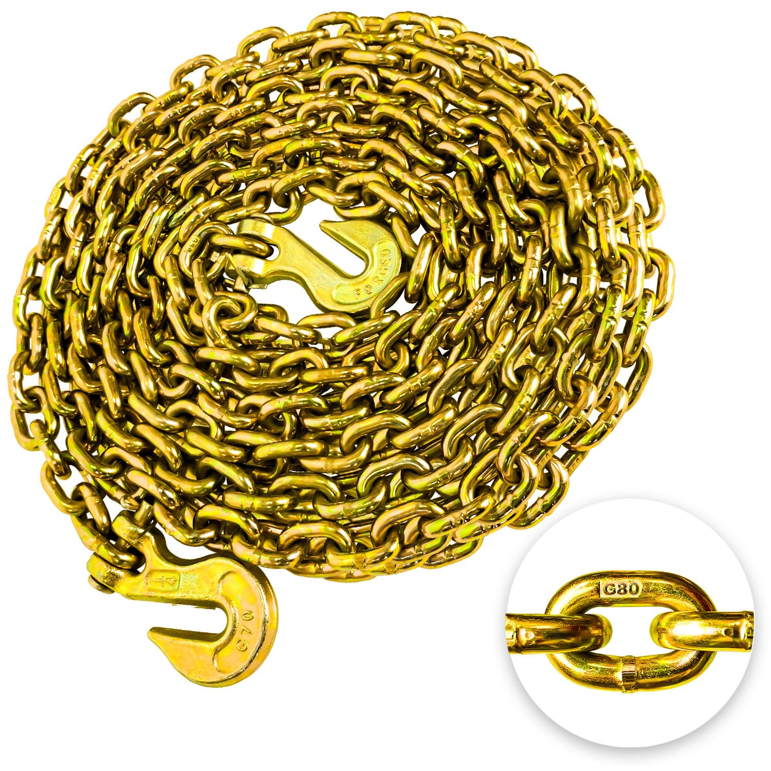 Amazon.com: YATOINTO G80 Transport Binder Chain 1/4 Inch x 20 Foot ...