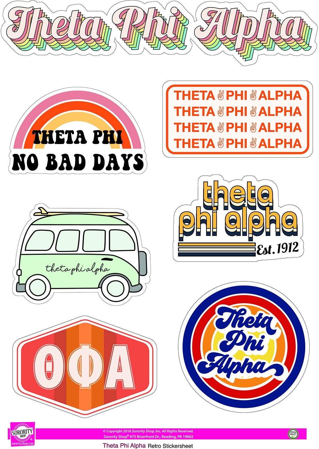 Amazon.com: Alpha Phi - Sticker Sheet - Love Theme
