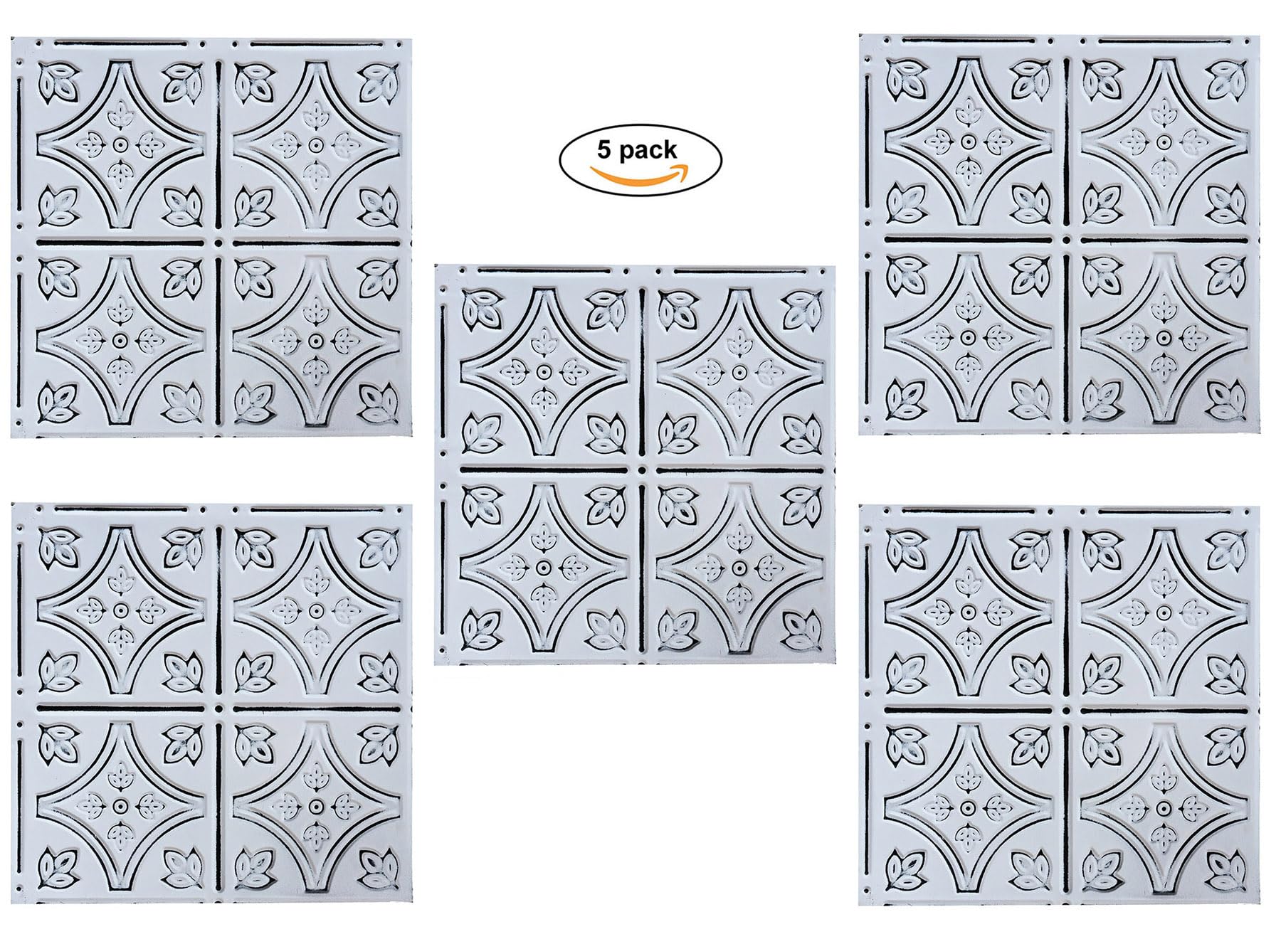 Amazon.com: Holydecot Tin Wall Tiles Nail-Up Tin Ceiling Tiles Stair ...