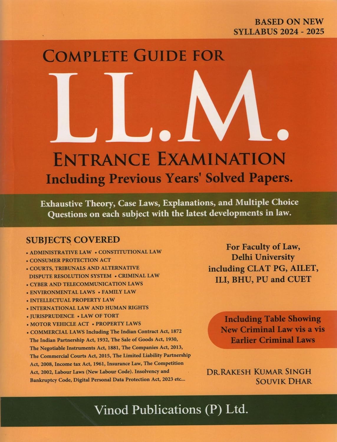 Buy Complete guide for LL.M. Entrance Examination 2024, For CLAT PG ...