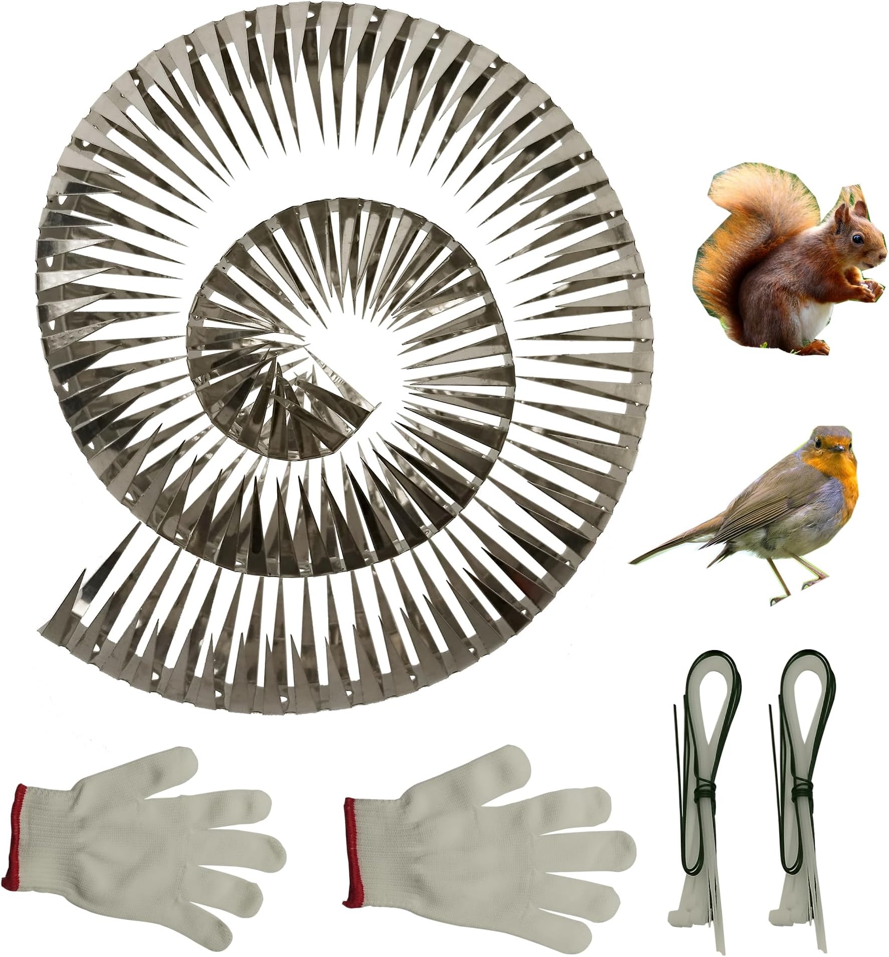 Amazon.com : Plowatxi 40 Inches Squirrel Spikes 304 Stainless Steel ...