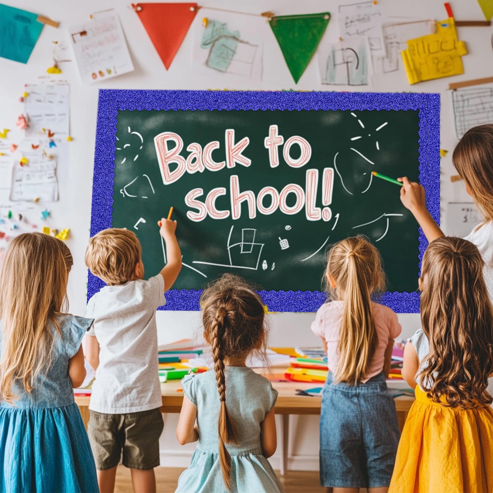 Snapklik.com : 3 Rolls 98.4 Ft Glitter Bulletin Board Borders Set ...