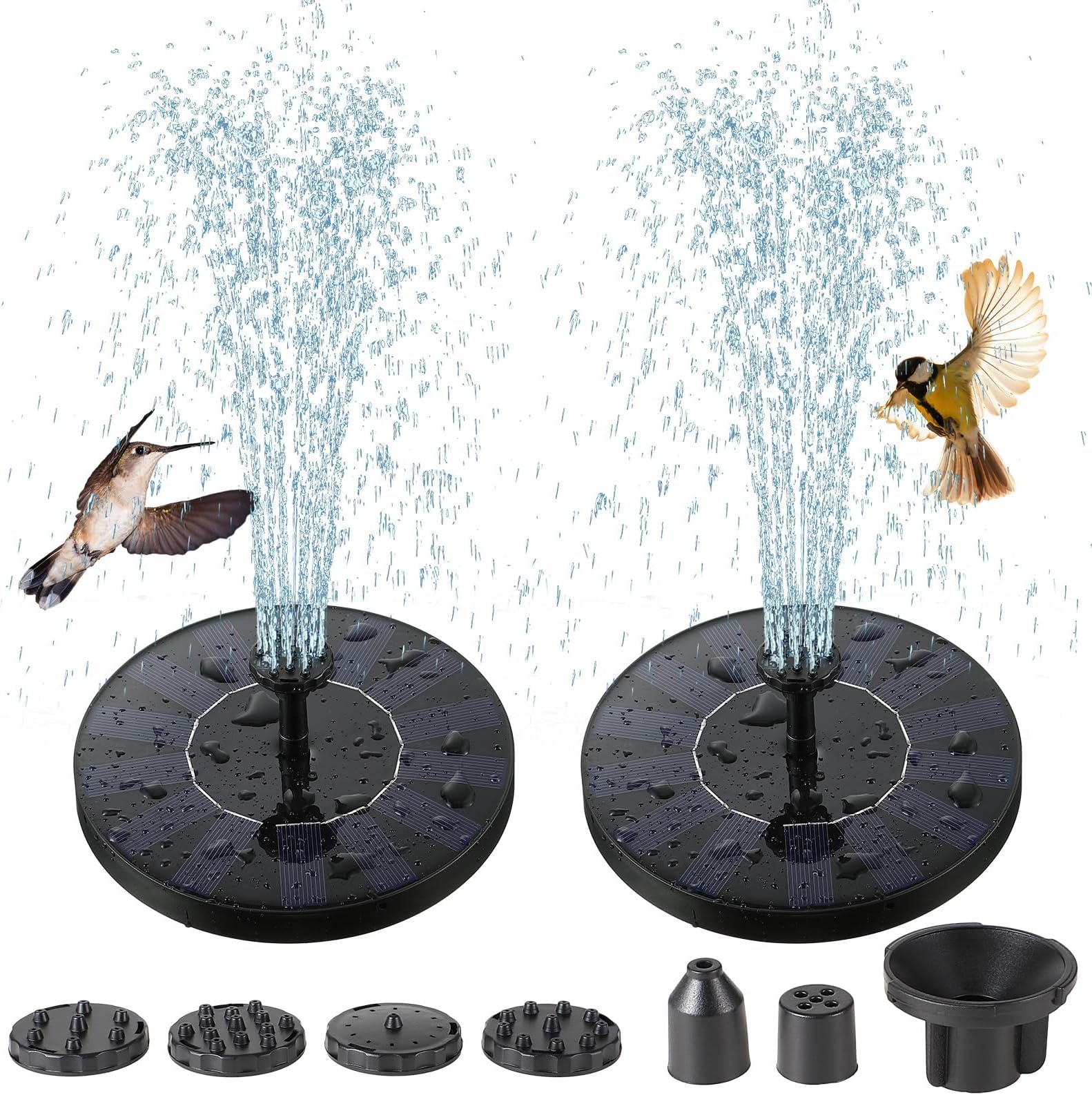 Amazon.com : Saillong 2 Pack Solar Bird Bath Fountain Pump, 2.5W ...
