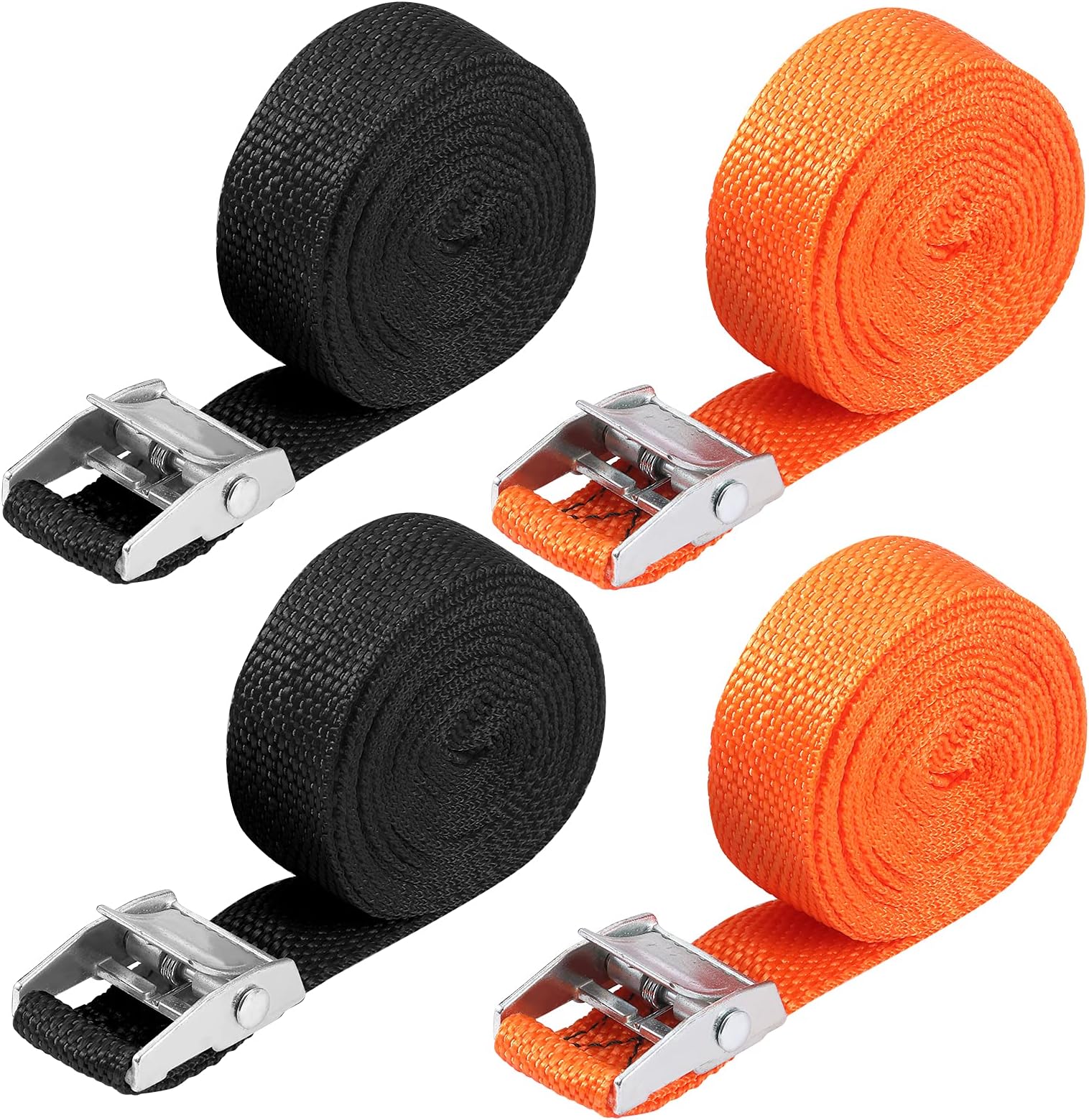 4 Packs Lashing Straps 12 Ft x 1 Inch, Cam Buckle Tie Down Straps Heavy ...
