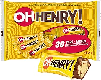 Amazon.com: OH HENRY! Halloween Chocolatey Candy Bars, 30 Count, 450 ...