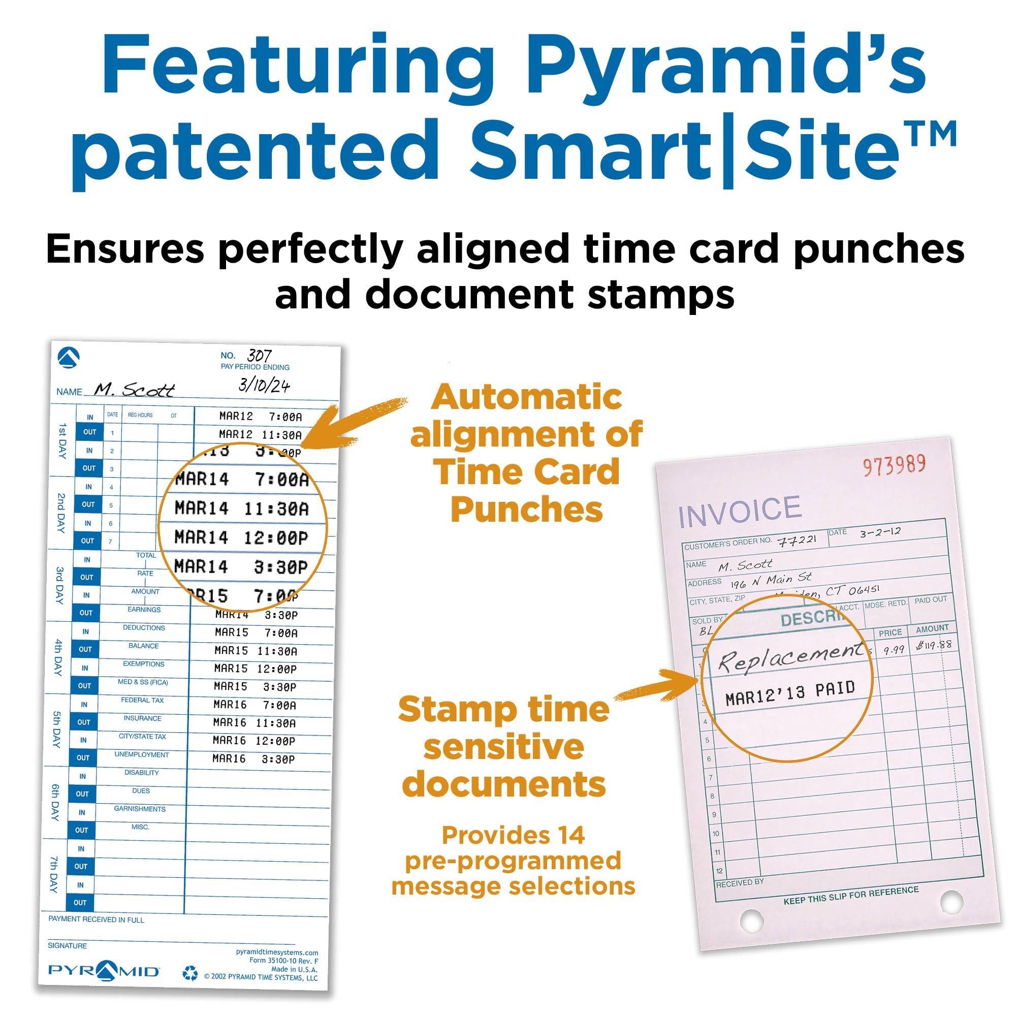 Snapklik.com : 3700ss, Heavy Duty Time Clock & Document Stamp, Metal ...