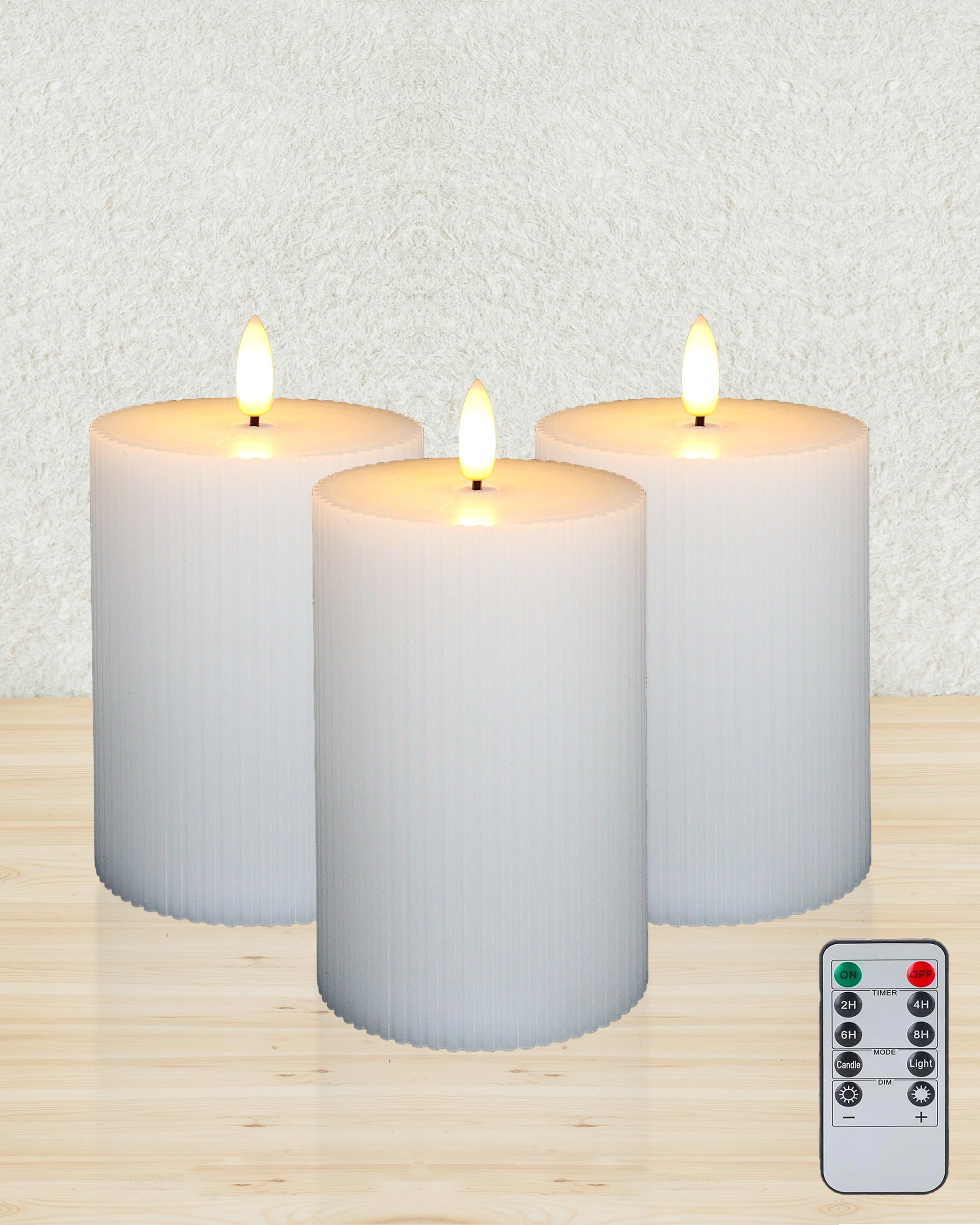 Amazon.com: Gmnee 3"x4" Flickering Flameless Candles with Remote Timer ...