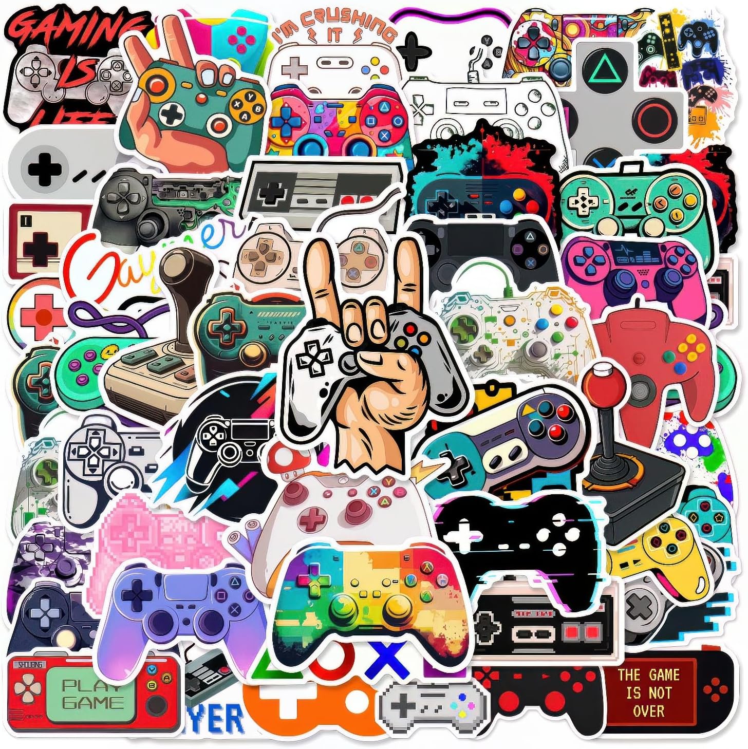 Amazon.com: Video Game Stickers 50 Pcs Aesthetic Gaming Stickers Vinyl ...