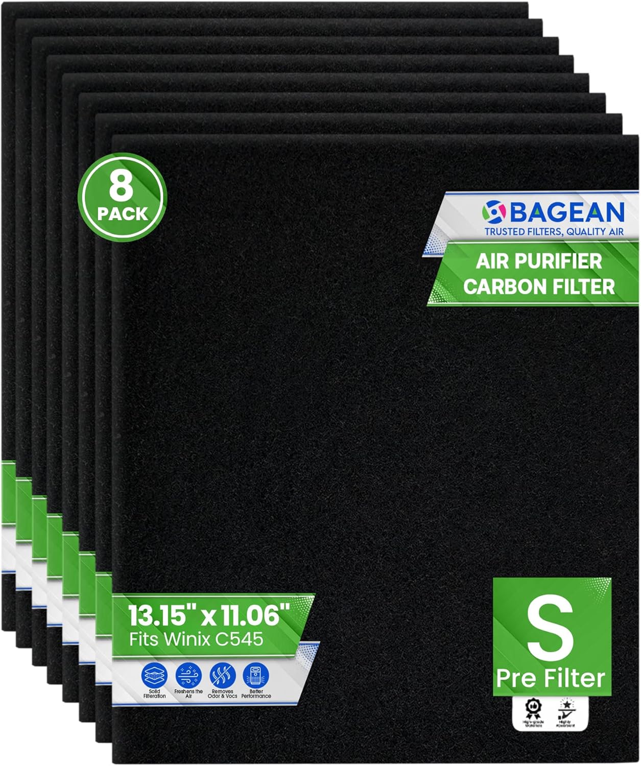 Amazon.com: Bagean C545 Carbon Prefilter S - Compatible with Winix Air ...