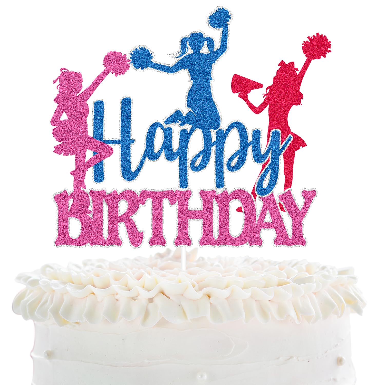 Snapklik.com : Cheerleader Happy Birthday Cake Topper - Cheerleading ...