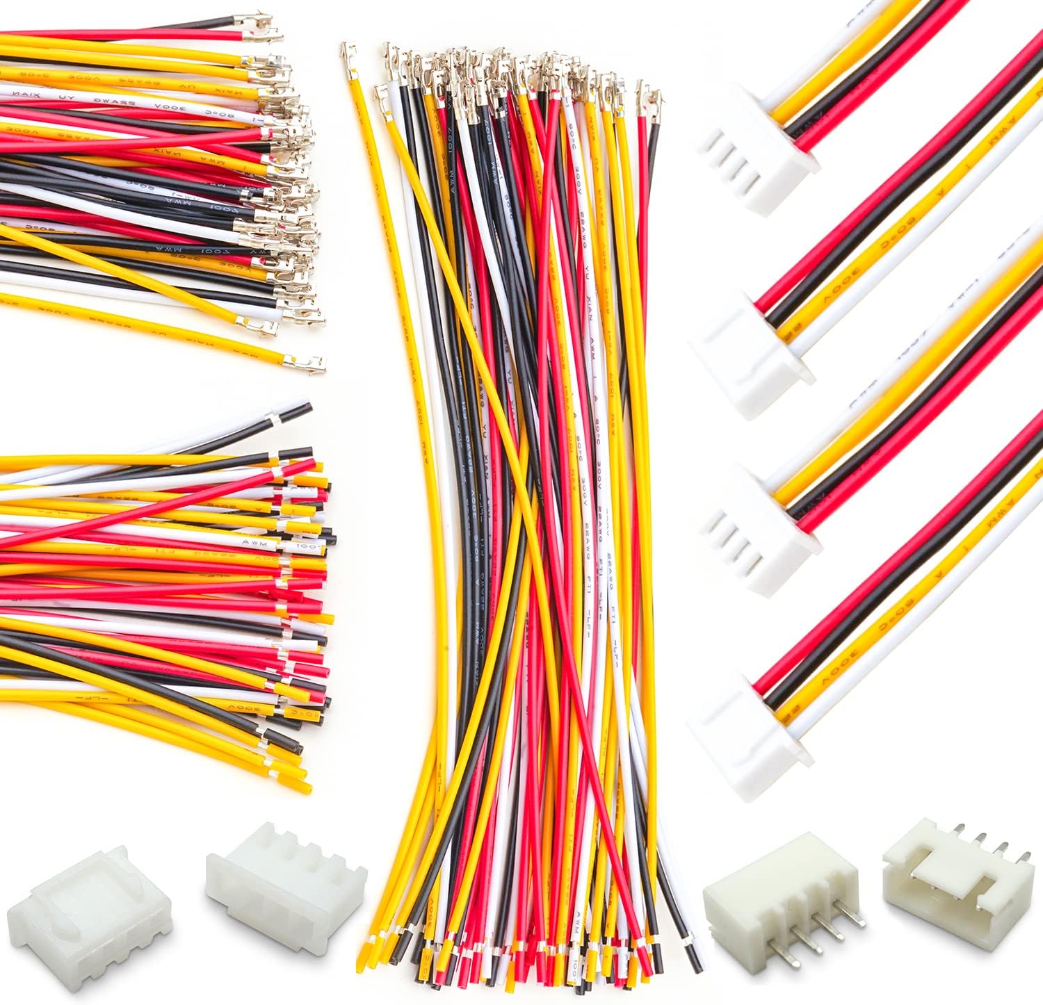 Kidisoii XH 2,54 mm JST-Stecker-Gehäuse mit 22 AWG vorgecrimptem Draht, JST XHP-4,2/3/4/5/6/7/8 ...