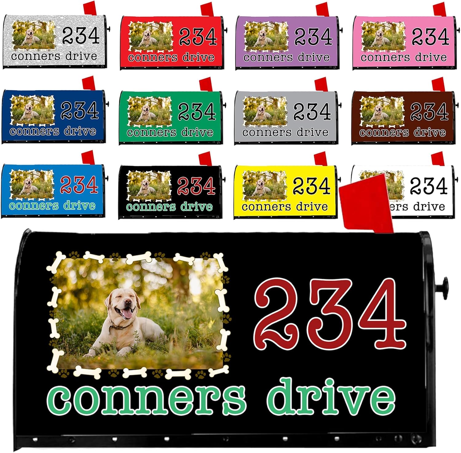 Amazon.com: Deargifts Custom Mailbox Covers with Dog Photo Personalized ...