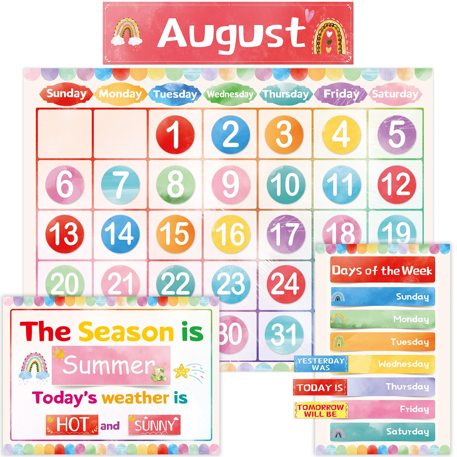 Amazon.com: Calendar Bulletin Board Set for Classroom Bulletin Board ...