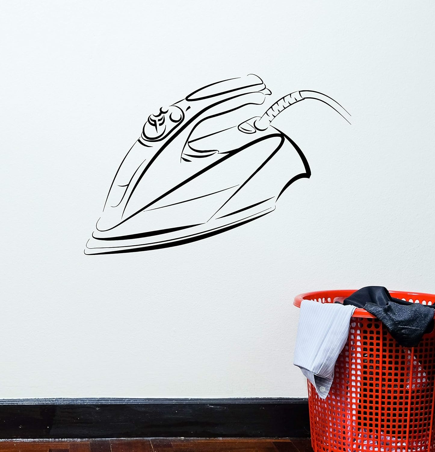 Amazon.com: Vinyl Wall Decal Iron Ironing Laundry Room Service Decor ...