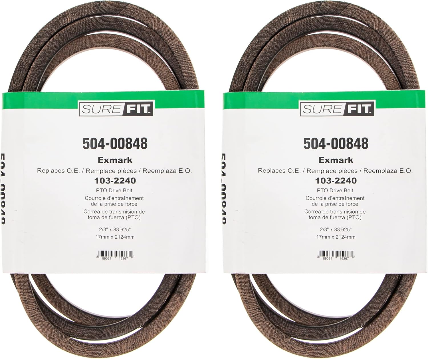 Amazon.com : SureFit PTO Drive Belts Replacement for Exmark 103-2240 Turf Tracer Hydro Walk ...