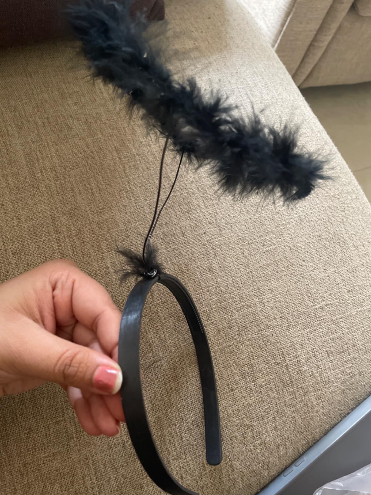 Buy PartyToko Black Angel Halo Headband Dress up costumes headwear for ...